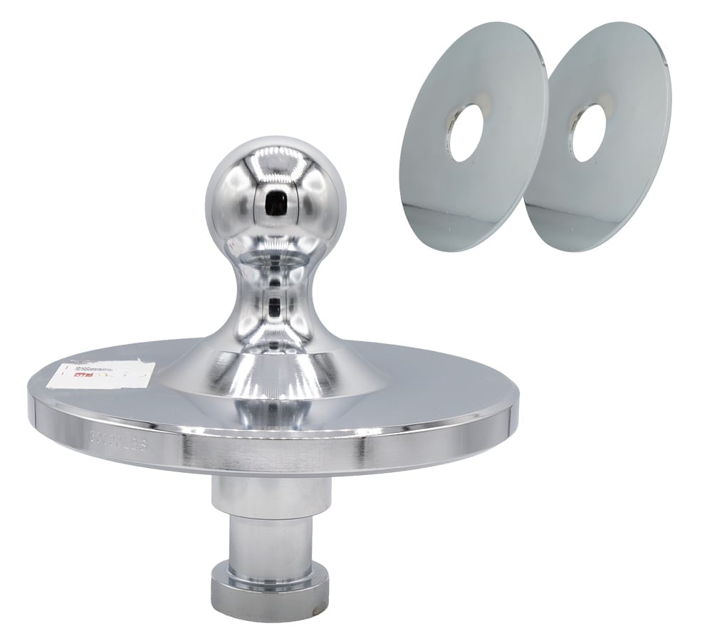 Kingpin to 2-5/16" Gooseneck Ball Hitch Adapter w/ 8" Two Compensation ...