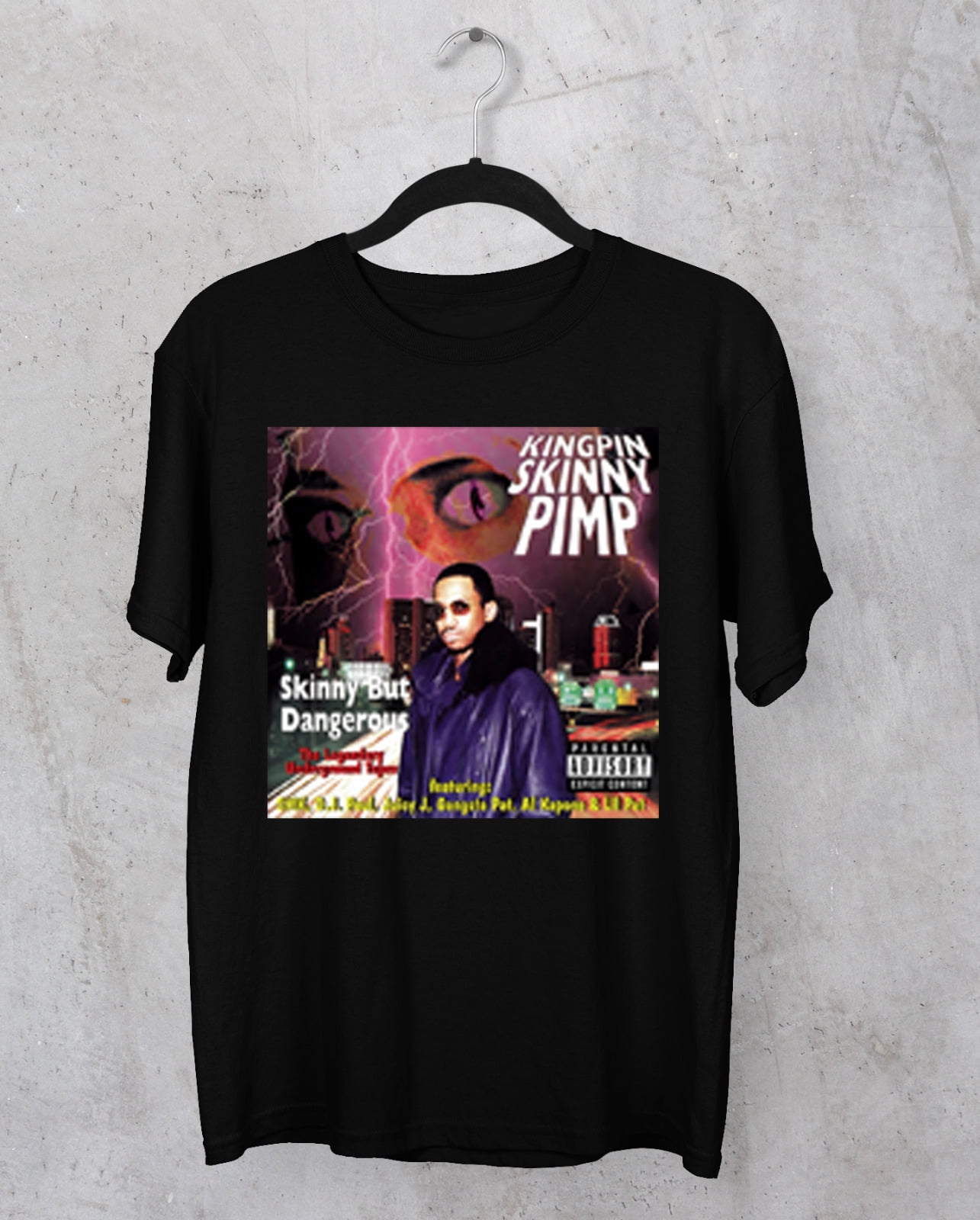 Kingpin Skinny Pimp rapper black T-shirt short sleeve All sizes S-45Xl ...