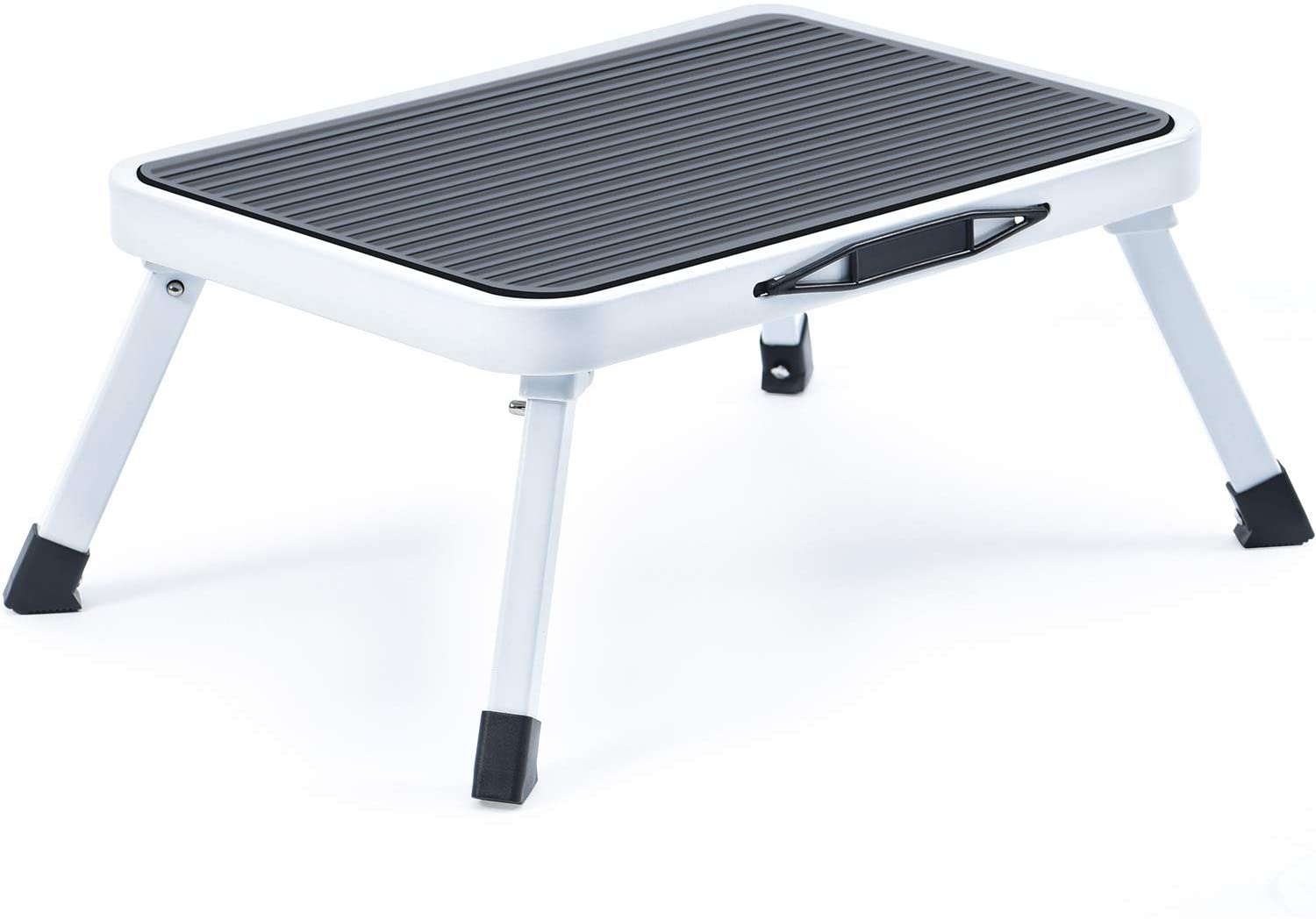 COSCO Stylaire Retro Chair + Step Stool with flip-up seat (white, one ...