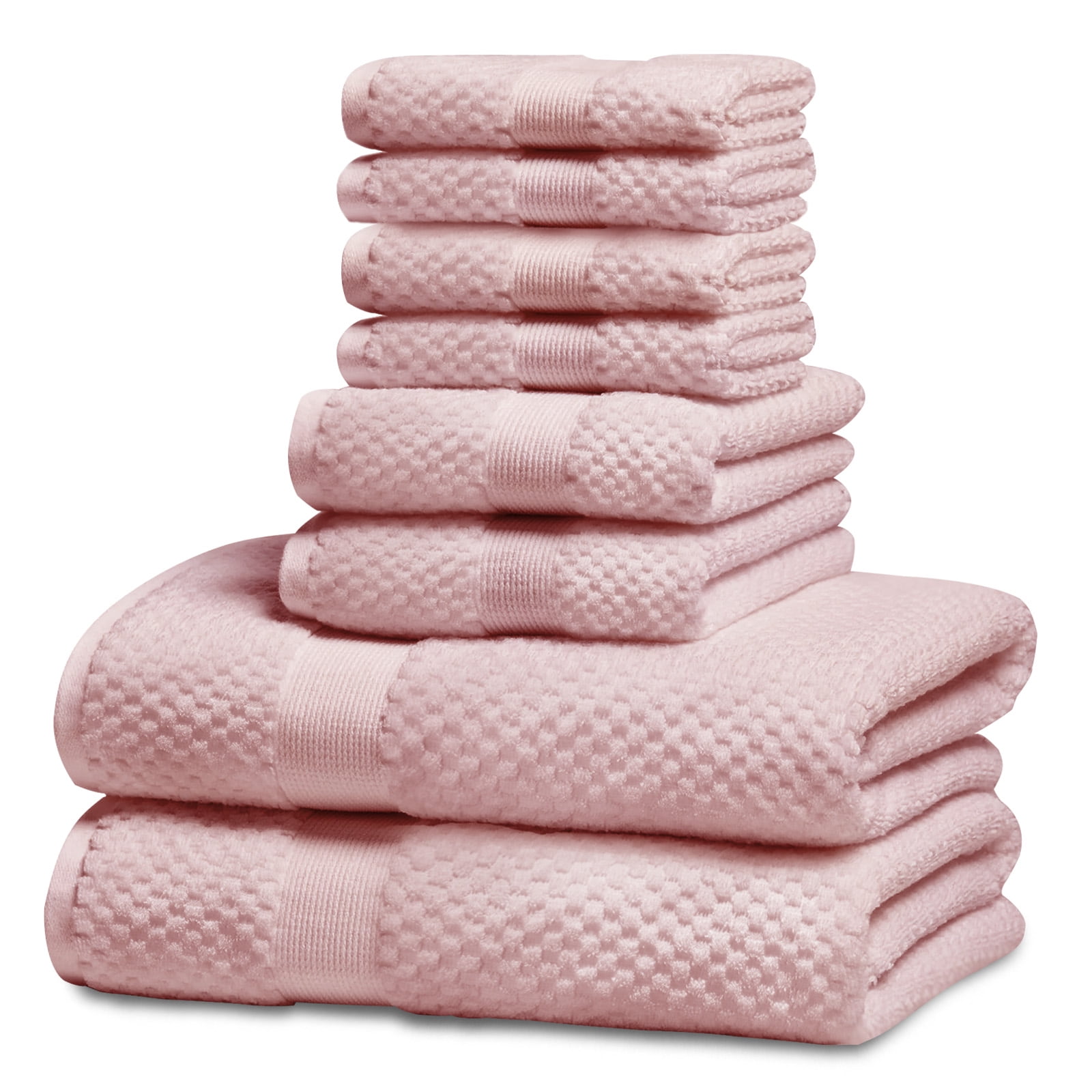 Kingrest Bath Towel Sets of 8 Pieces, 2 Bath Towels 2 Hand Towels 4 ...