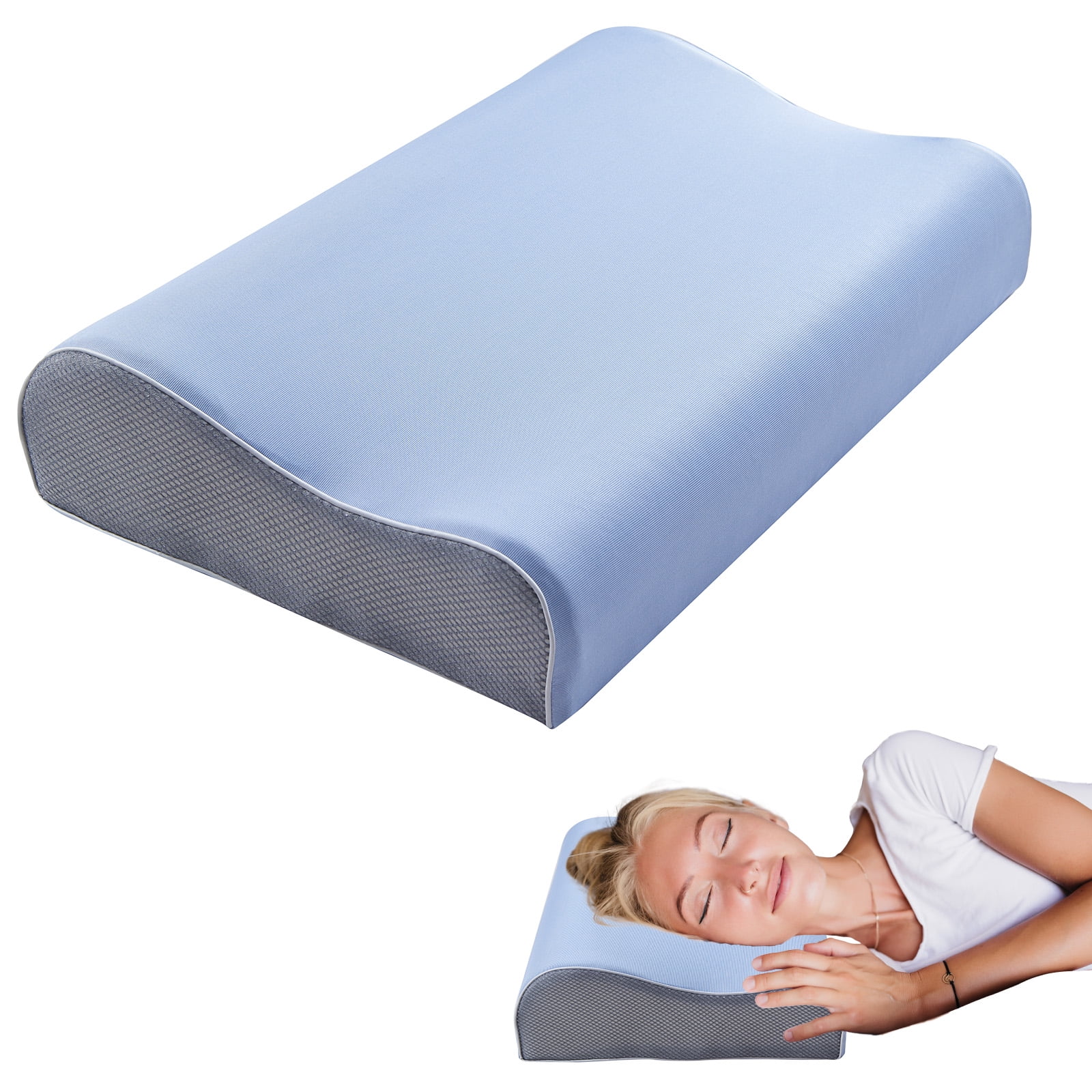 Kingrest Cooling Memory Foam Pillow for Neck Pain Relief Sleeping ...