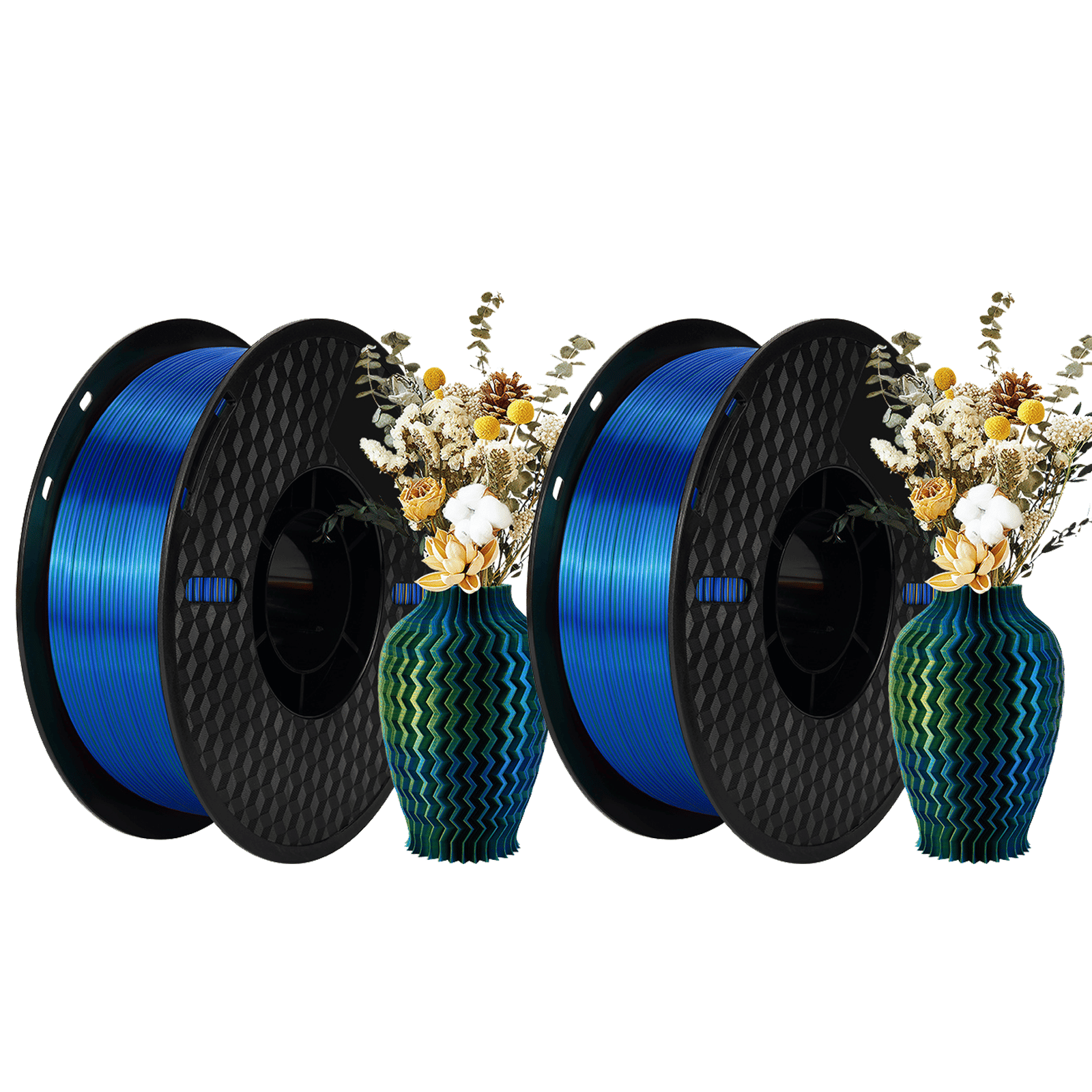 Kingroon PLA Filament Tricolor 1.75mm 1KG Spool - Silk PLA 3D Printing ...