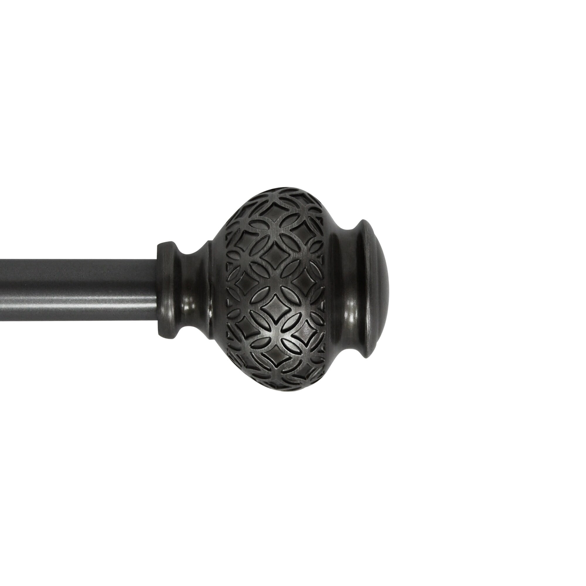 Kings Adjustable Single Curtain Rod 84" to 120"-Venetian Silver ...