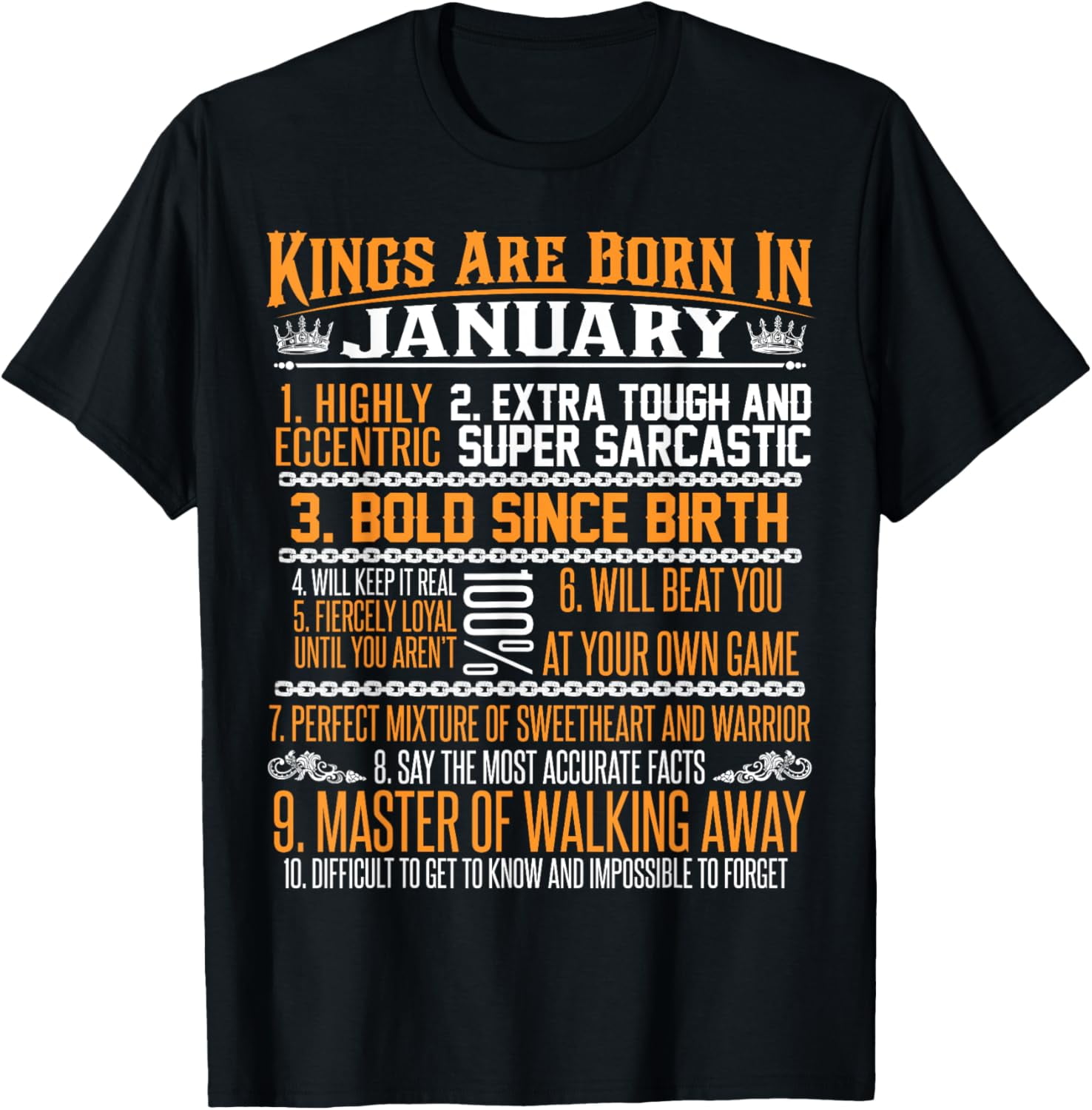 Kings Are Born In January - January Birthday T-Shirt - Walmart.com