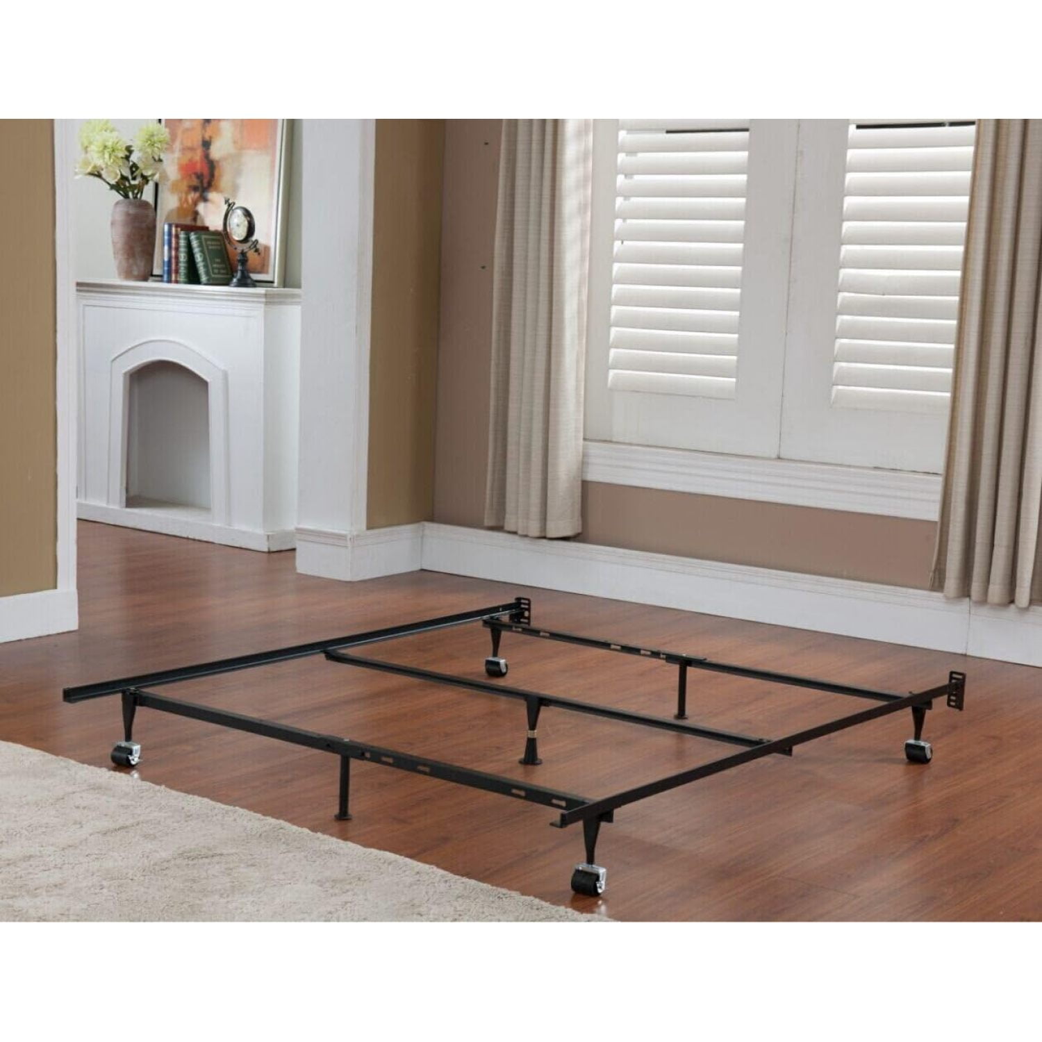 Kings Brand 7-Leg Super Duty Adjustable Metal Bed Frame (Queen/Full/XL/Twin/XL) with Center ...