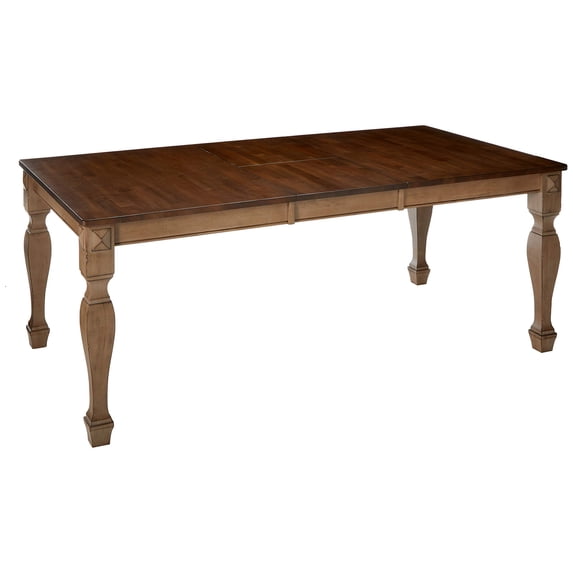 Kings Brand Almon 2-Tone Brown Wood Rectangle Dinette Dining Room Table ...