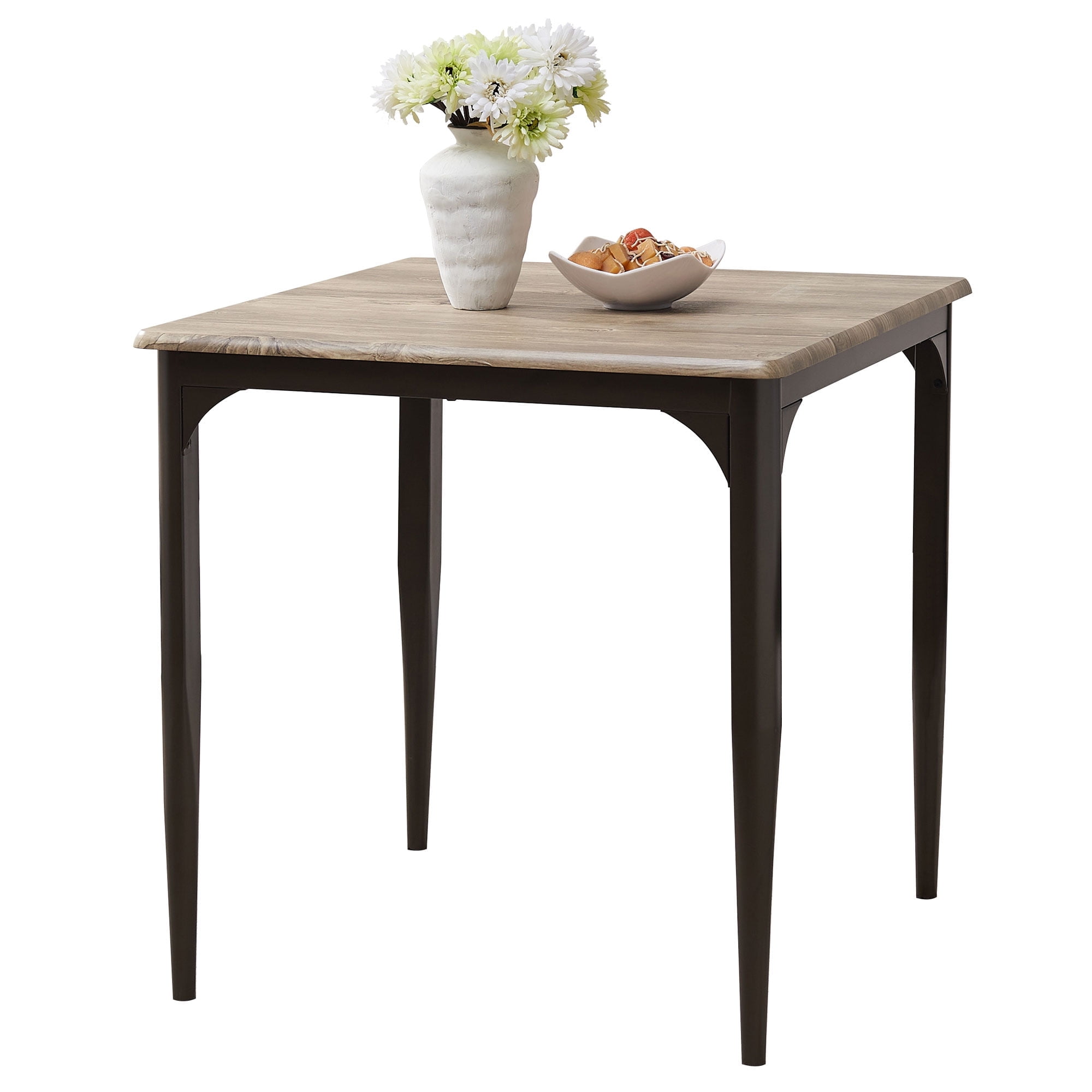 Kings Brand Furniture - 30" Square Dining Table, Heavy Duty Metal Frame ...