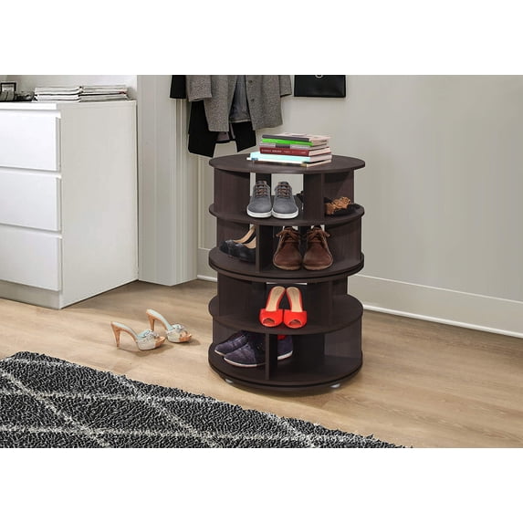 Kings Brand Furniture 4-Tier Free Standing Revolving Shoe Rack ...