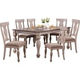 Kings Brand Furniture Charisma 7-Piece Dining Room Set – 2-Tone Brown ...