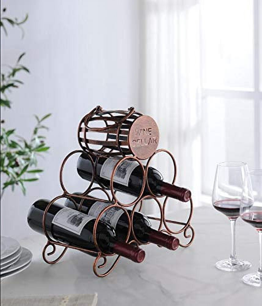 Kings Brand Furniture - Ardon Countertop Wine Rack, Brushed Copper ...
