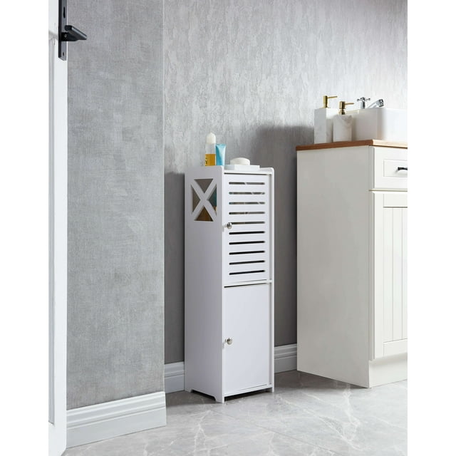 Kings Brand Furniture Basic Plastic Wood Storage Cabinet for Bathroom ...
