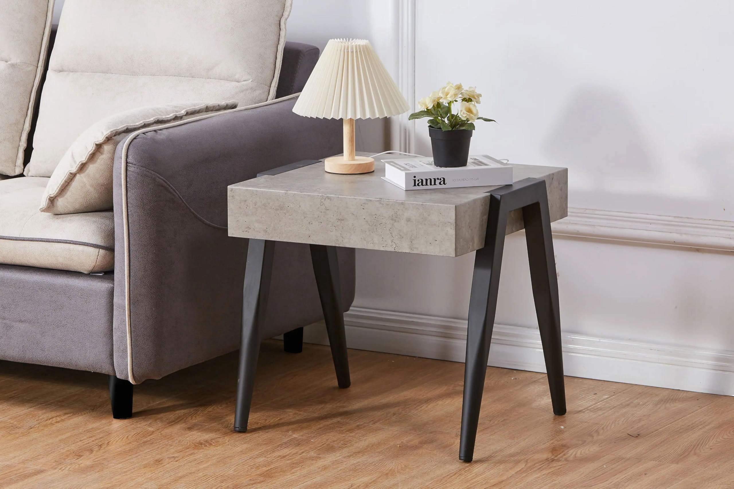 Kings Brand Furniture Camden Marble-Style Loft Side End Table for ...