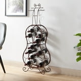 Kings Brand Furniture Cello-Shaped Metal Standing Wine Rack, 19 Bottles ...