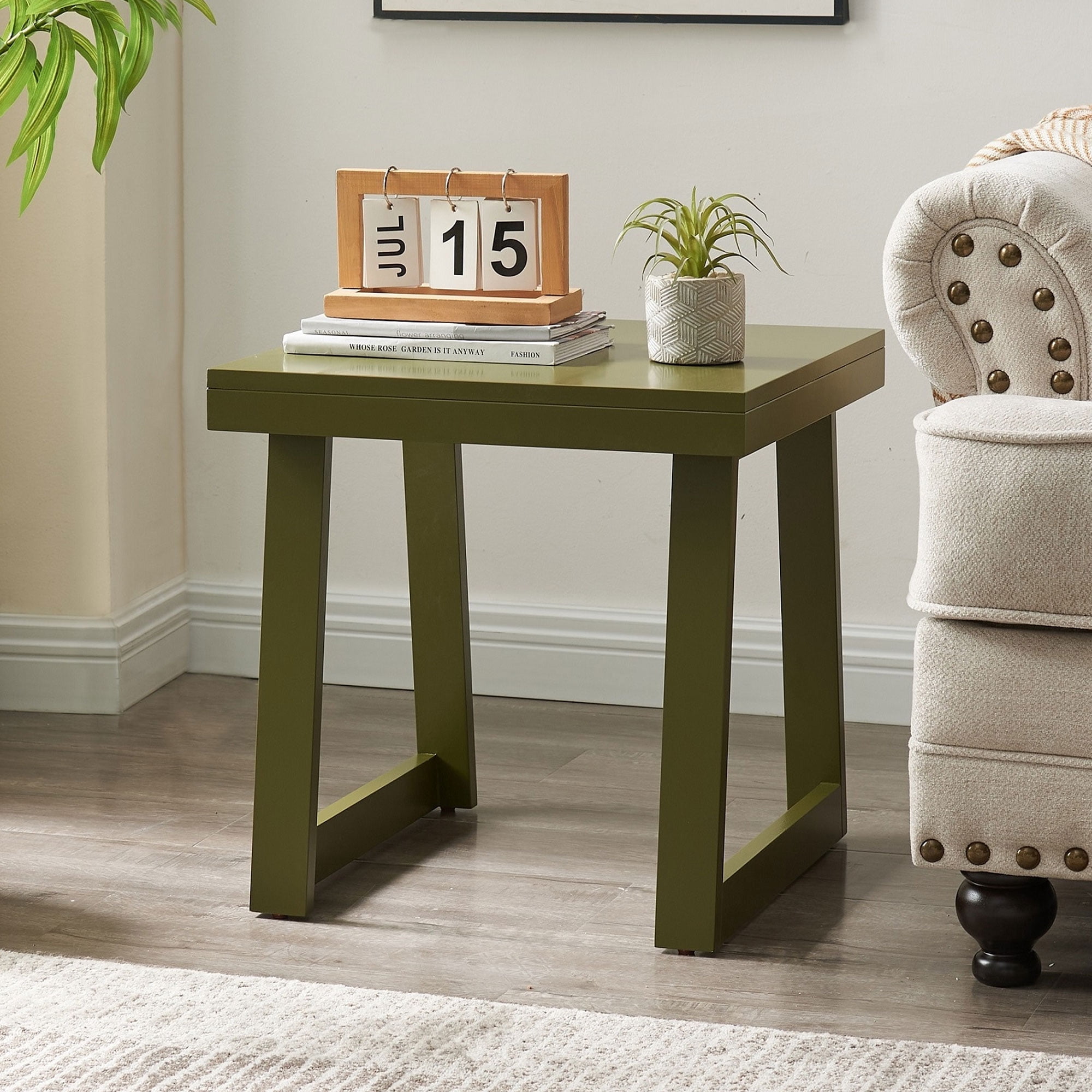 Kings Brand Furniture Charlie Square Side End Table, Couch Bedside ...