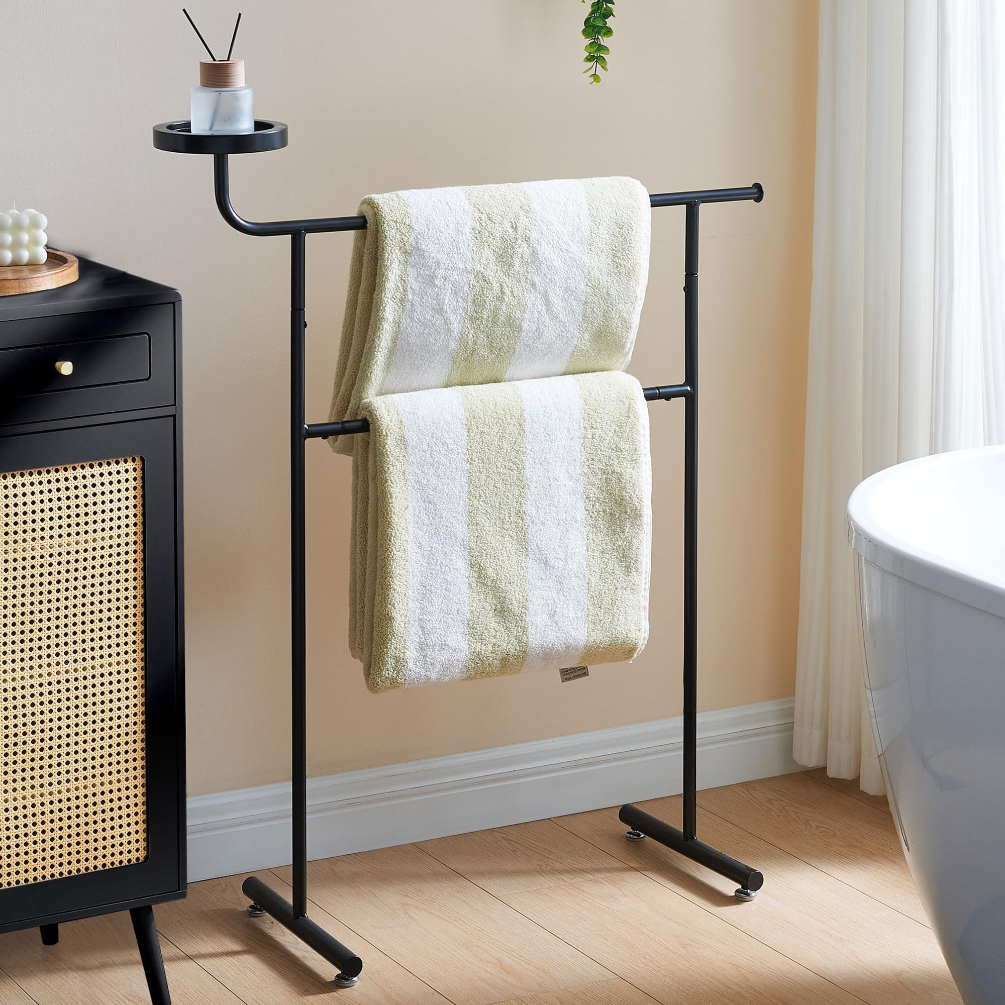 Kings Brand Furniture Chase Valet Towel Rack - Freestanding Double ...