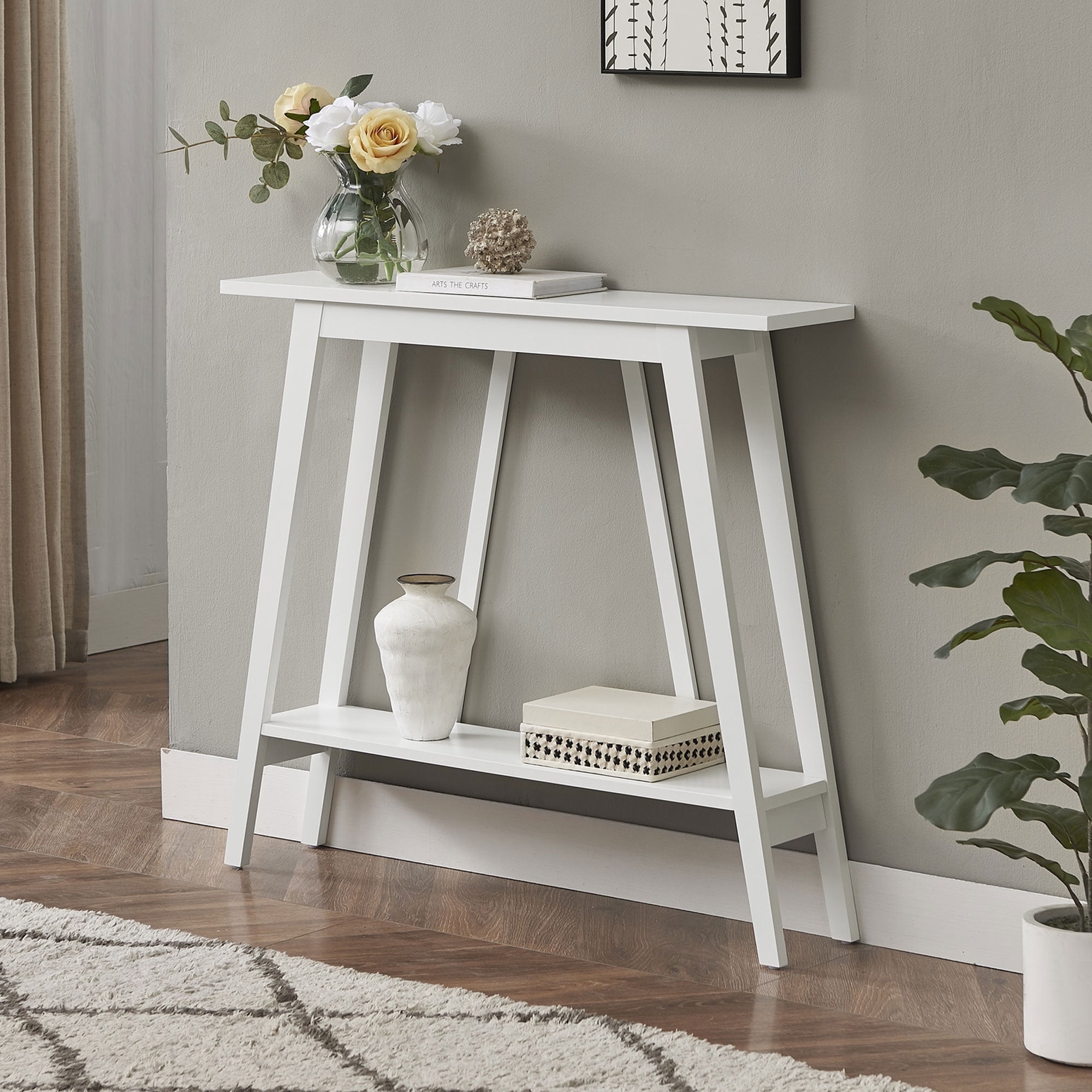 Kings Brand Furniture - Console Table, Narrow Sofa Table with Storage ...