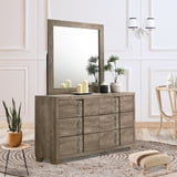 Kings Brand Furniture Dawson 6-Drawer Wooden Dresser with Mirror for ...
