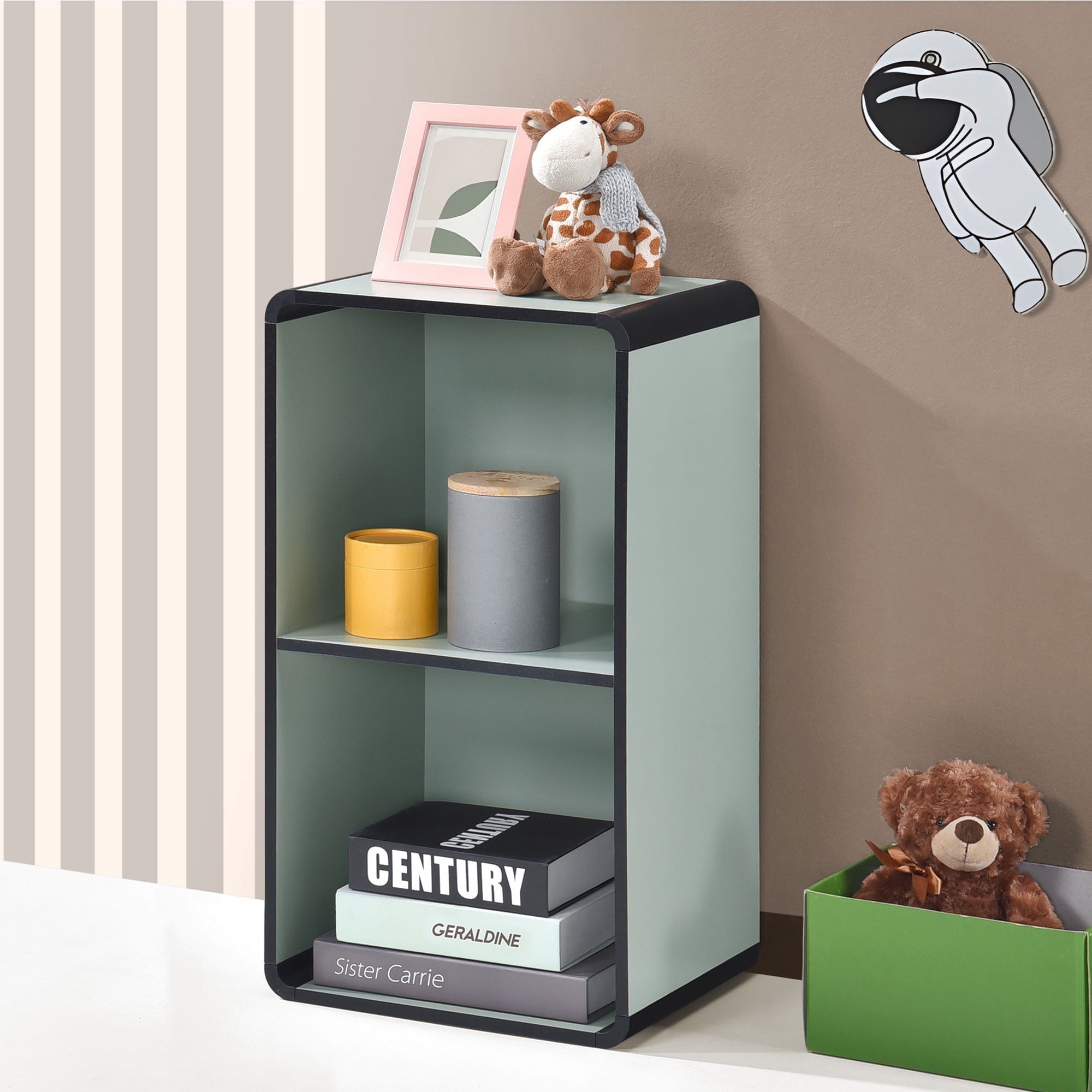 Kings Brand Furniture Dothan 2-Tier Cube Open Bookcase - Space Saving ...