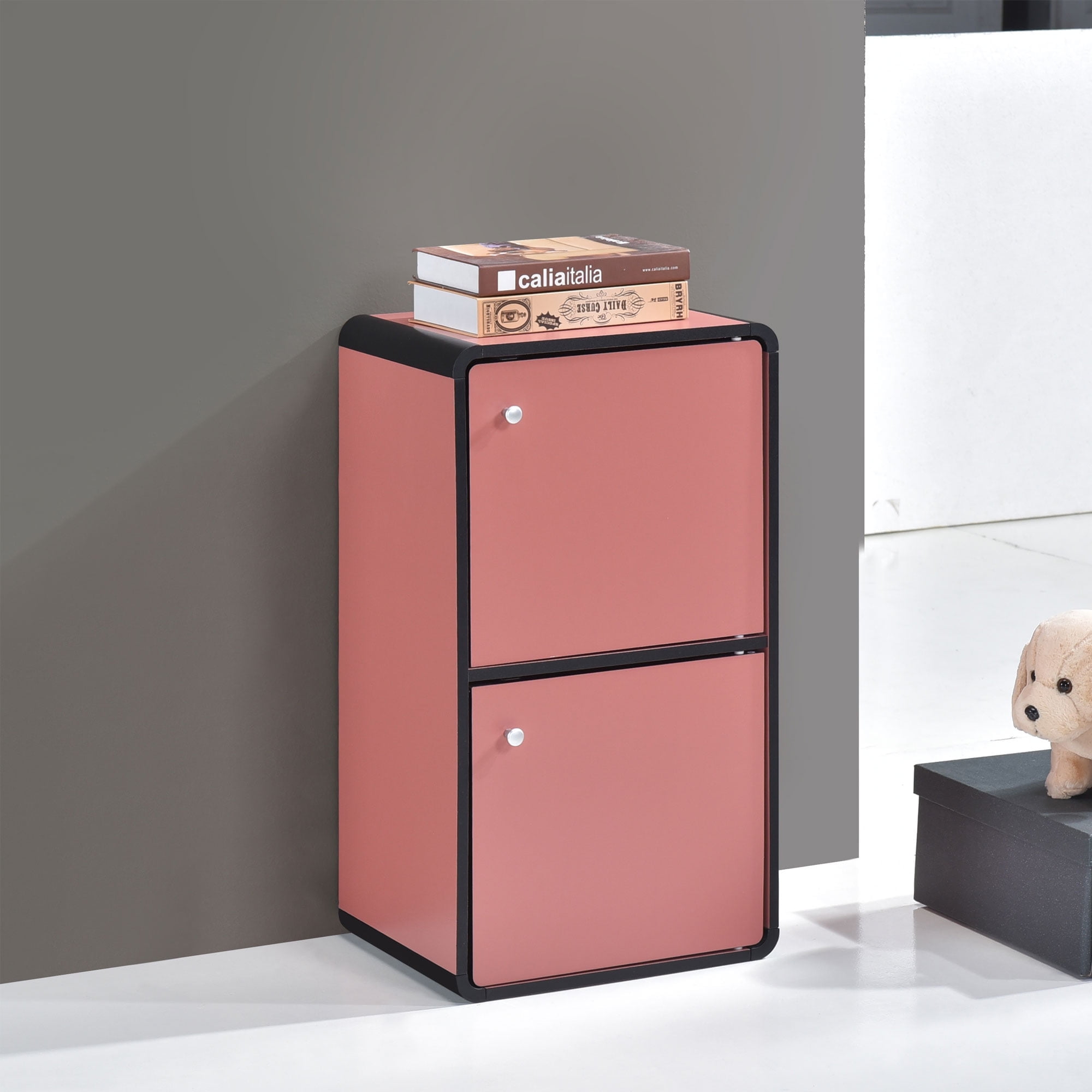 Kings Brand Furniture Dothan Wood 2-Cubed Closed Bookcase - Storage ...