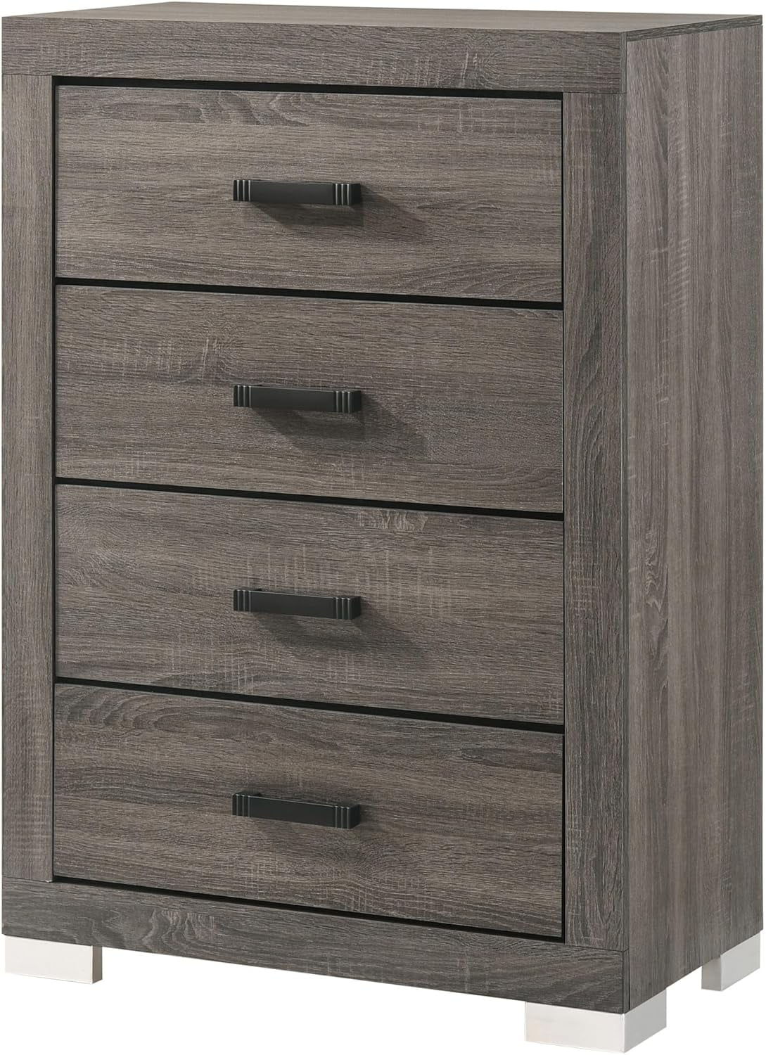 Kings Brand Furniture Edmond 4 Wood Drawer Chest Dresser for Bedroom ...