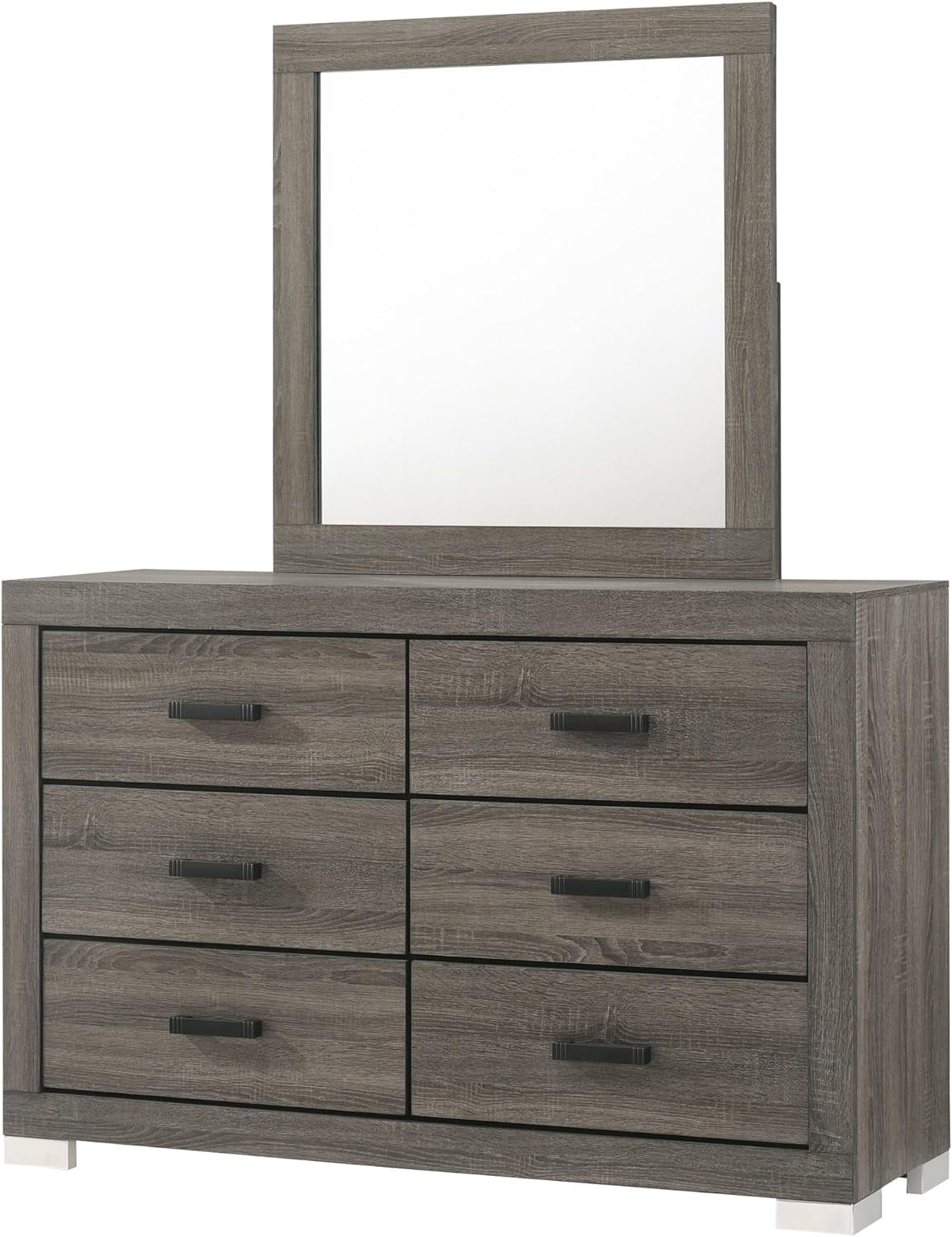 Kings Brand Furniture Edmond Wood Dresser & Mirror - Walmart.com