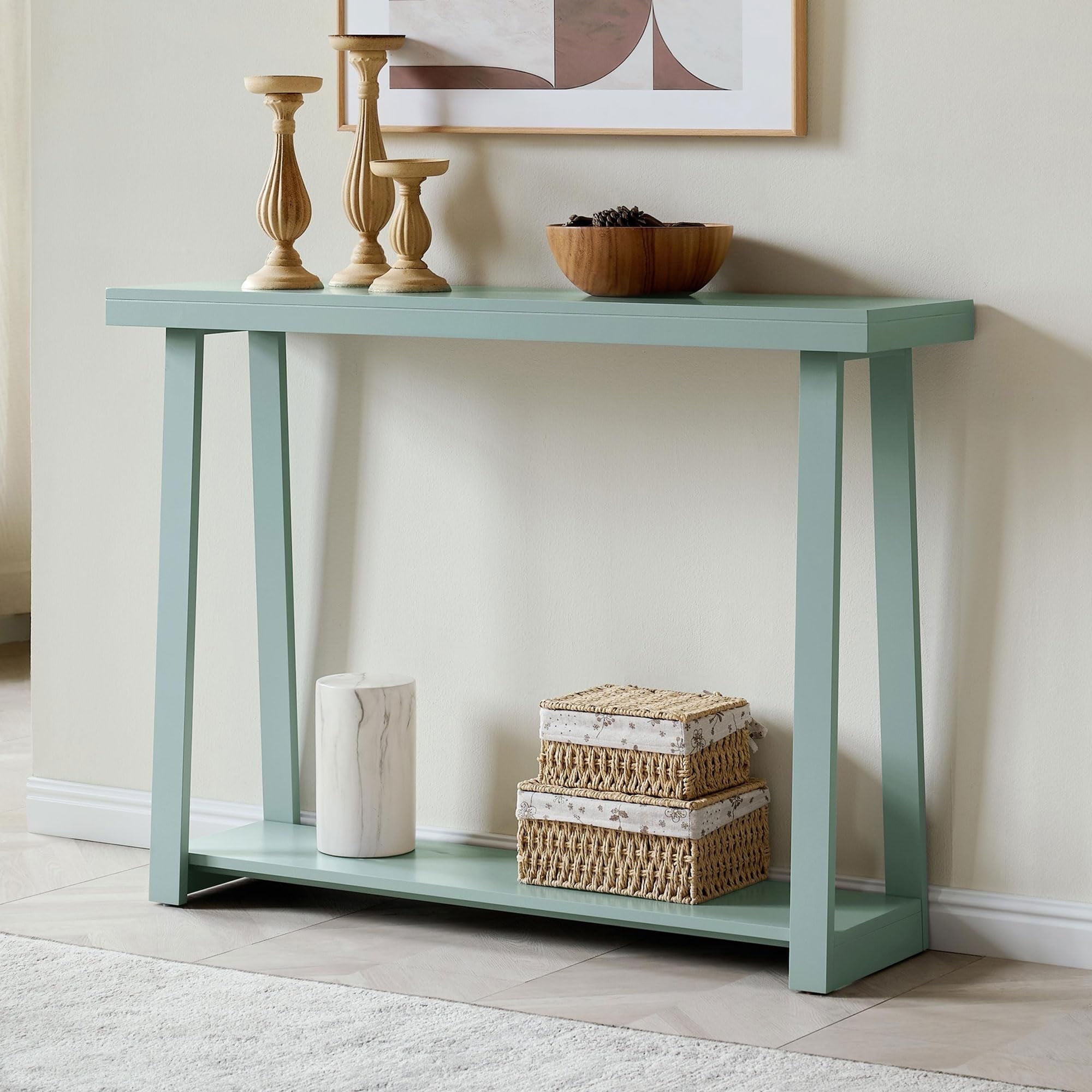 Kings Brand Furniture Emma Wood Console Sofa Table with Storage Shelf ...