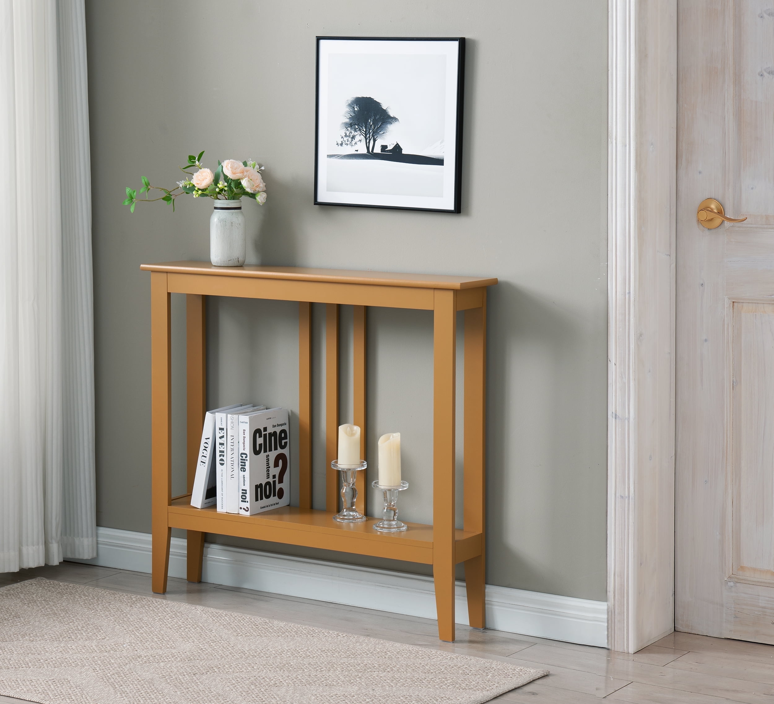 Kings Brand Furniture Balfour Console Entryway Table, Narrow Sofa Table ...