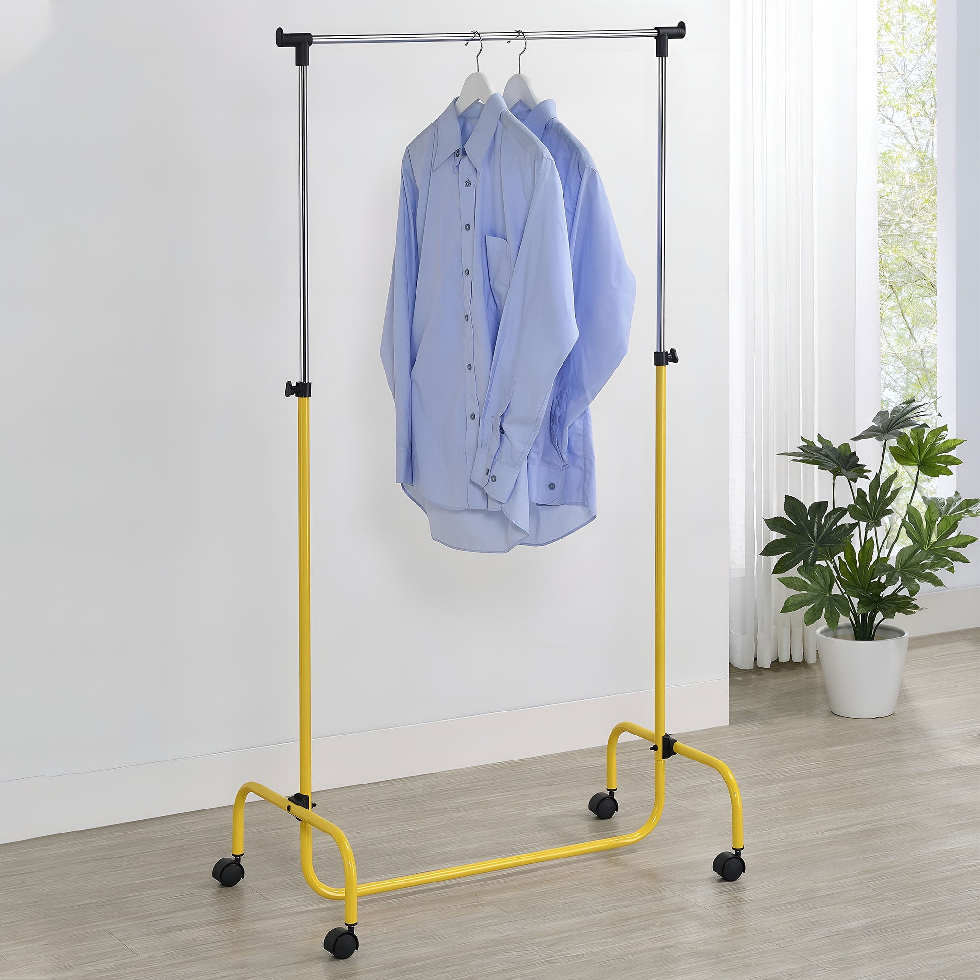 Kings Brand Furniture - Standard Rod Clothing Garment Rack, Rolling ...