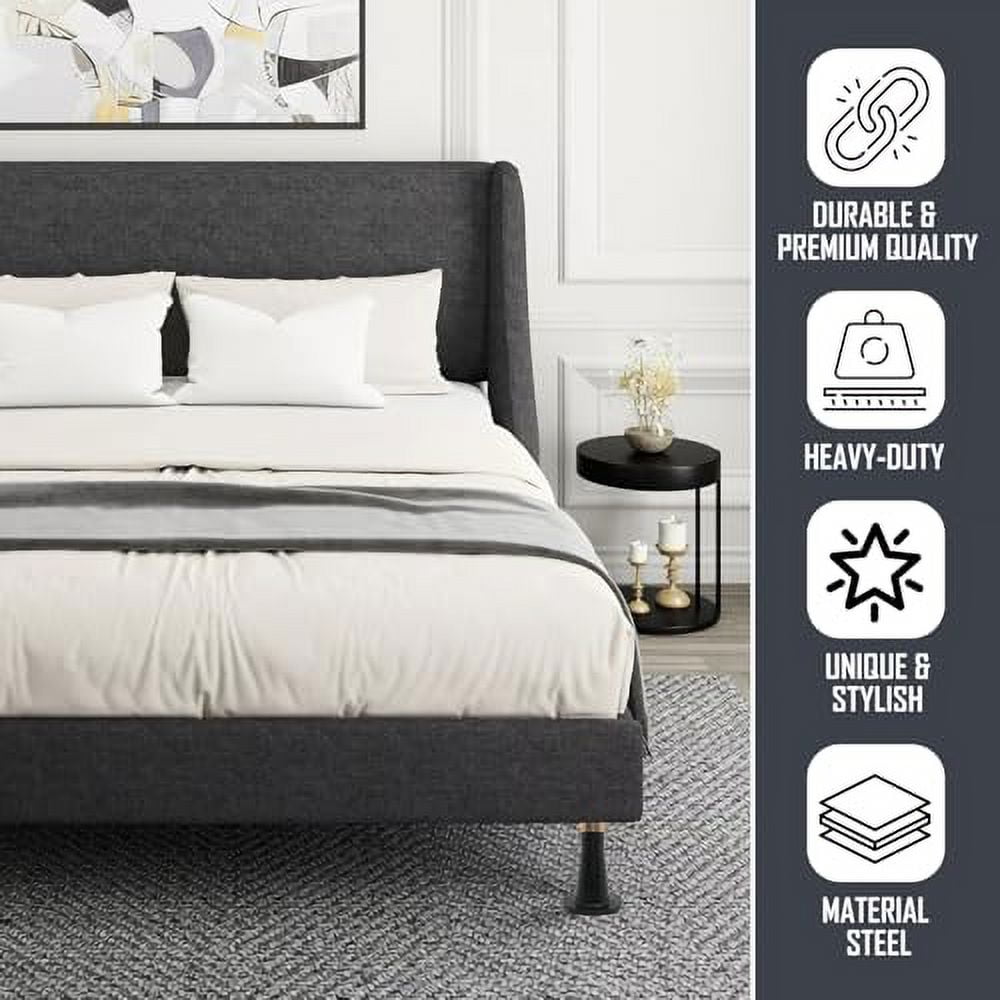 Kings Brand Furniture Heavy Duty Metal Queen Size Bed Frame - Modern ...