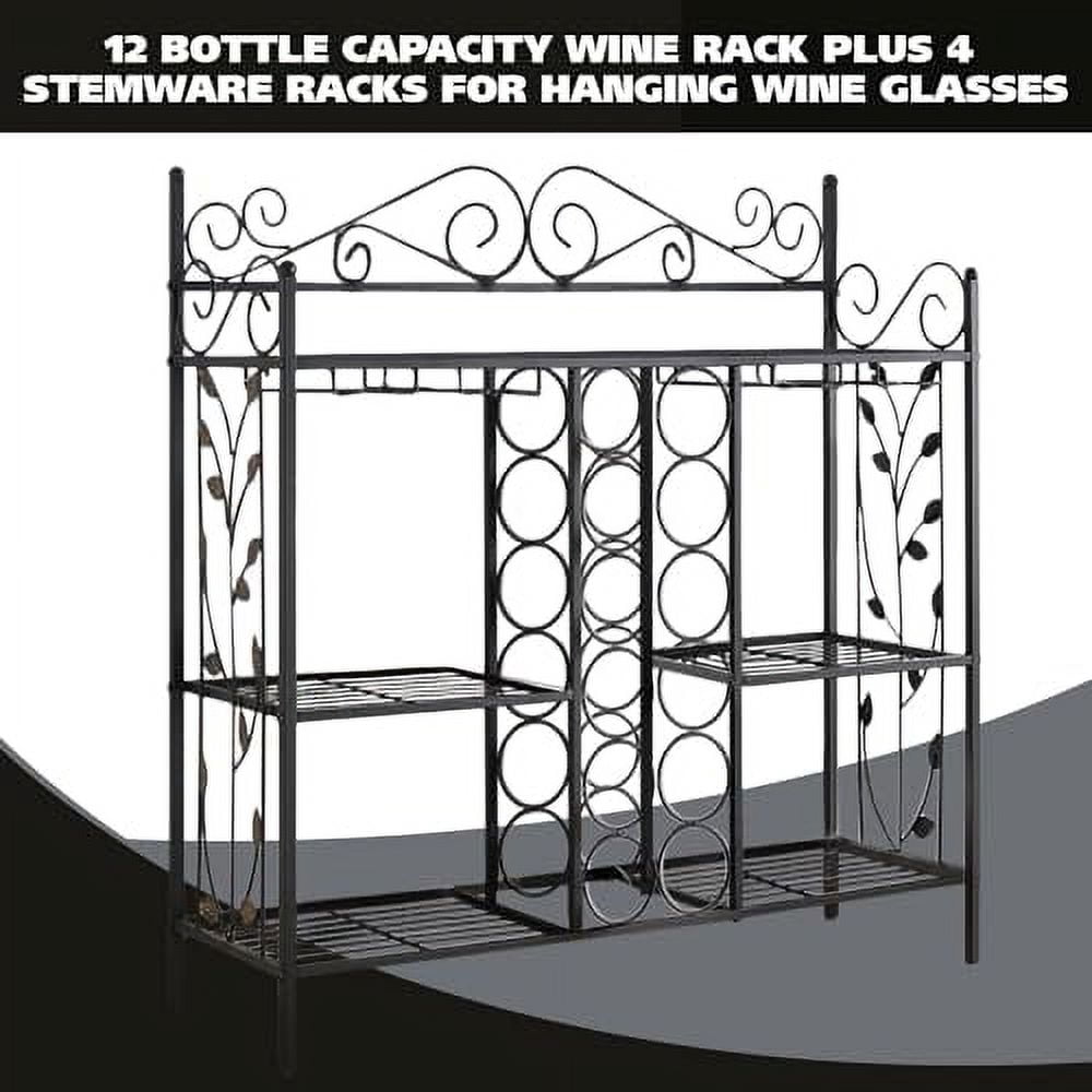 Kings Brand Furniture - Metal Console Table Wine Rack, Liquor Bar ...