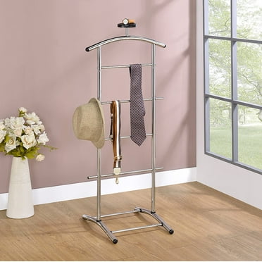 Kings Brand Furniture Metal Clothing Valet Stand Suit Rack with Hanger ...