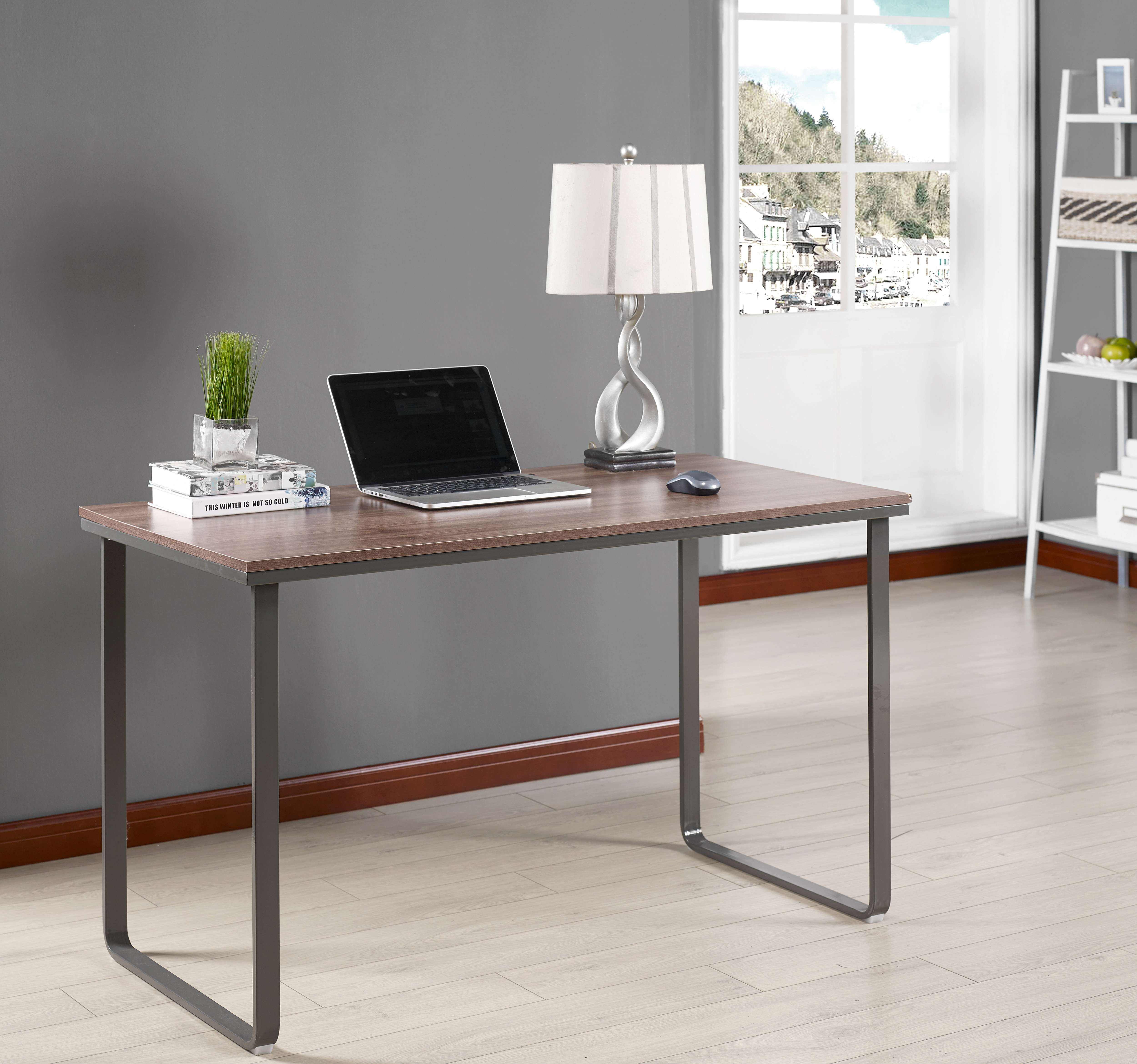Kings Brand Furniture Modern Home Office Computer Desk, Brown/Gray ...