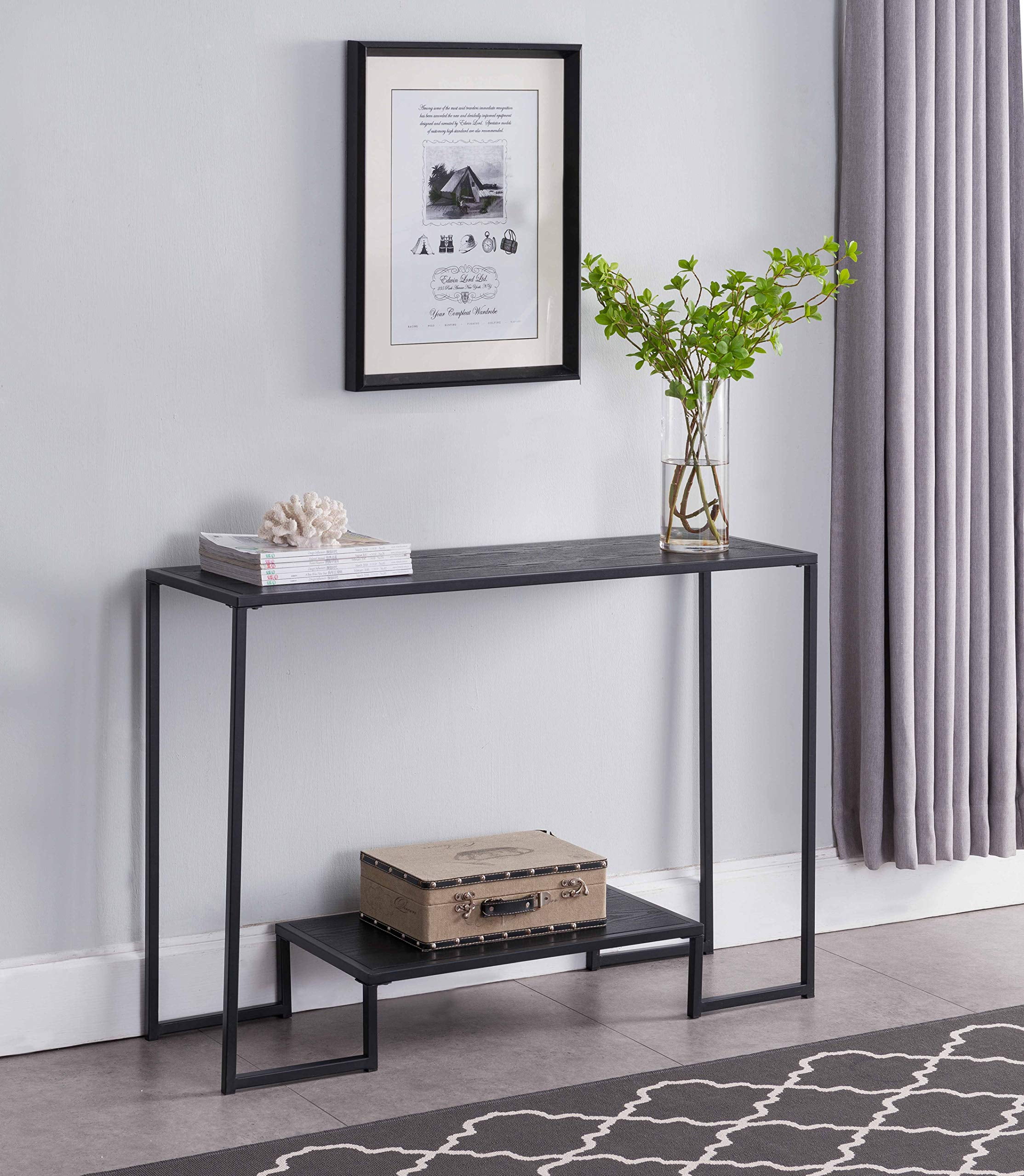 Kings Brand Furniture Modern Metal/Wood Console Table for Entryway ...