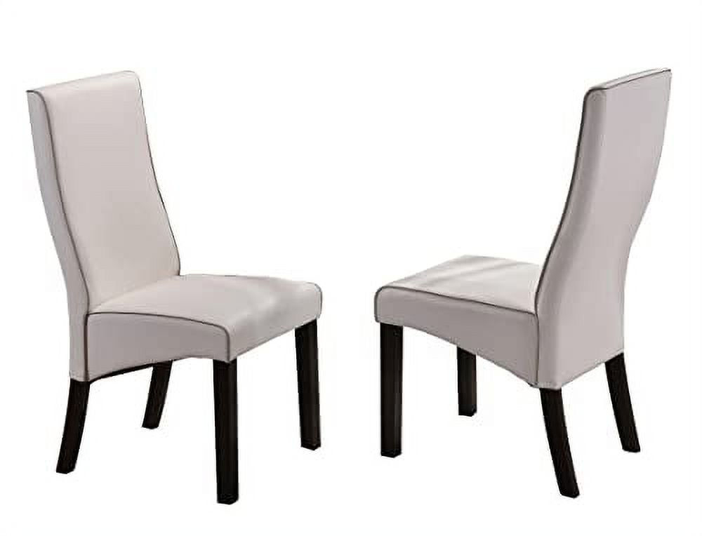 Kings Brand Furniture - Pentam Upholstered Parson Chairs (White) Set of ...