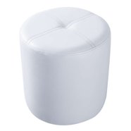 Kings Brand Furniture Round Faux Leather Stool Ottoman with Nailhead ...