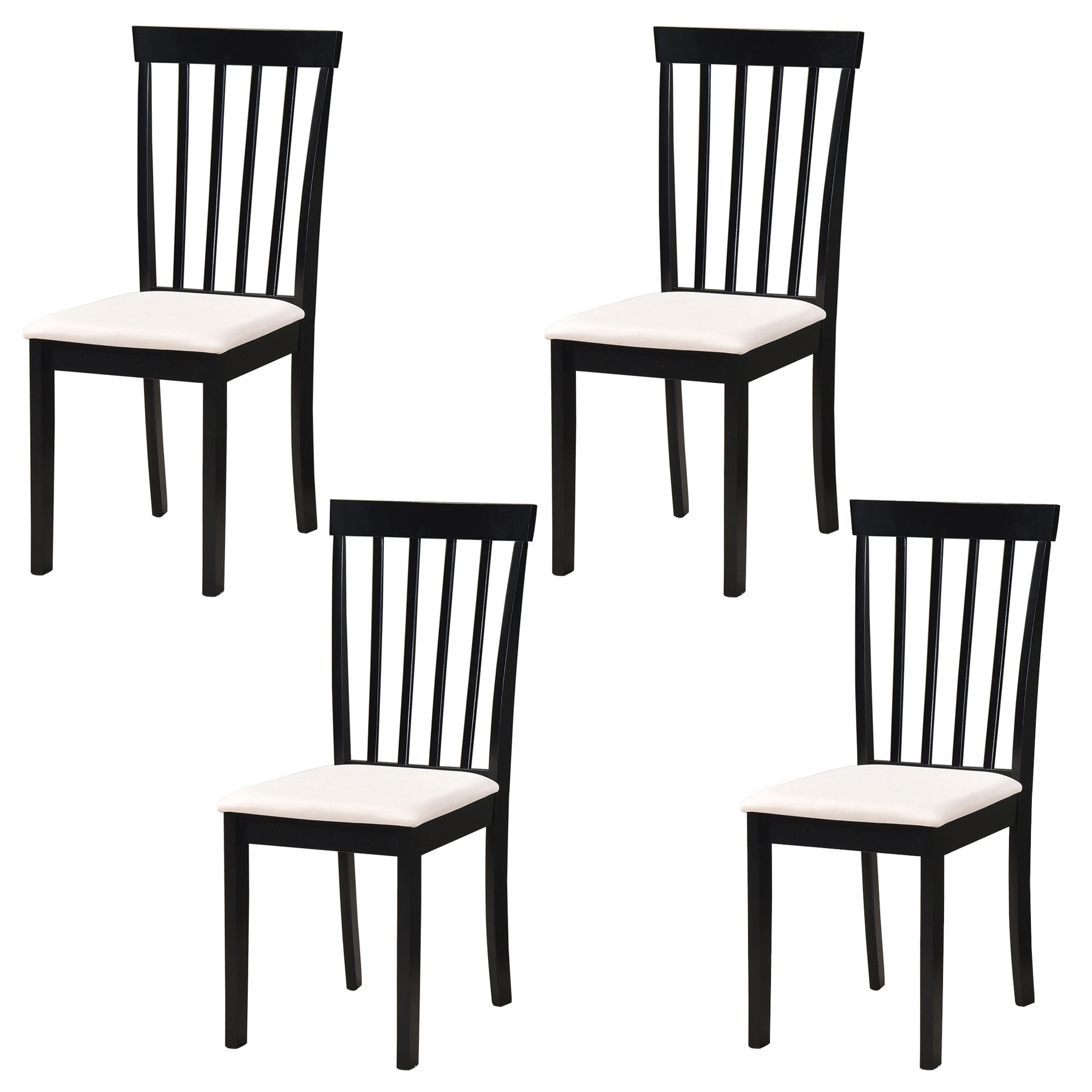 Kings Brand Furniture - Set of 4 Wood Dining Chairs - Upholstered ...