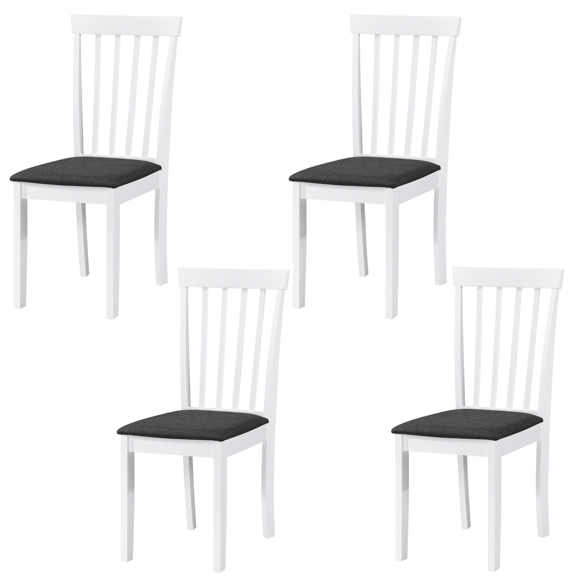 Kings Brand Furniture - Set of 4 Wood Dining Chairs - Upholstered ...