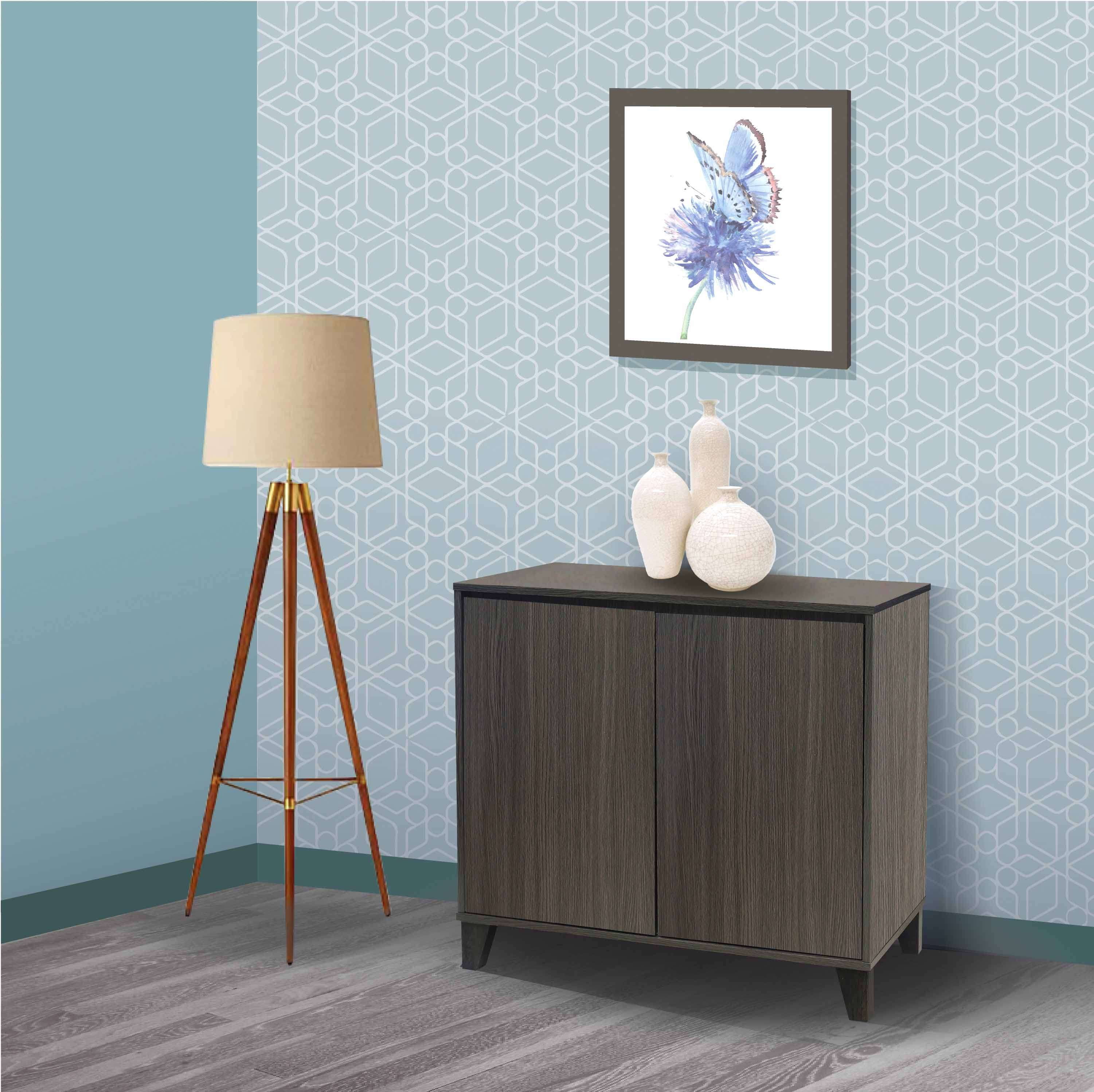 Kings Brand Furniture Wood Accent Cabinet with 2 Doors & 2 Inner ...