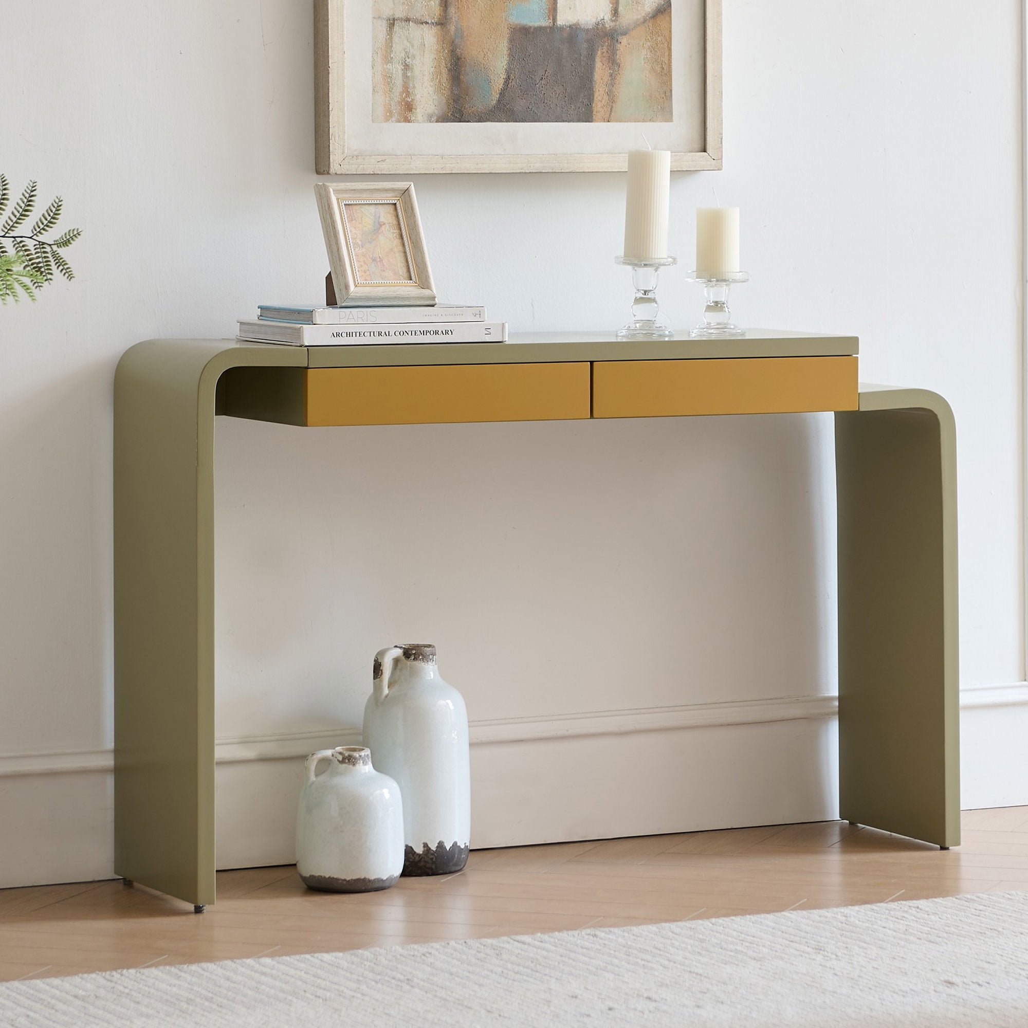 Kings Brand Furniture Yuma Wooden Console Table - Contemporary Thin ...