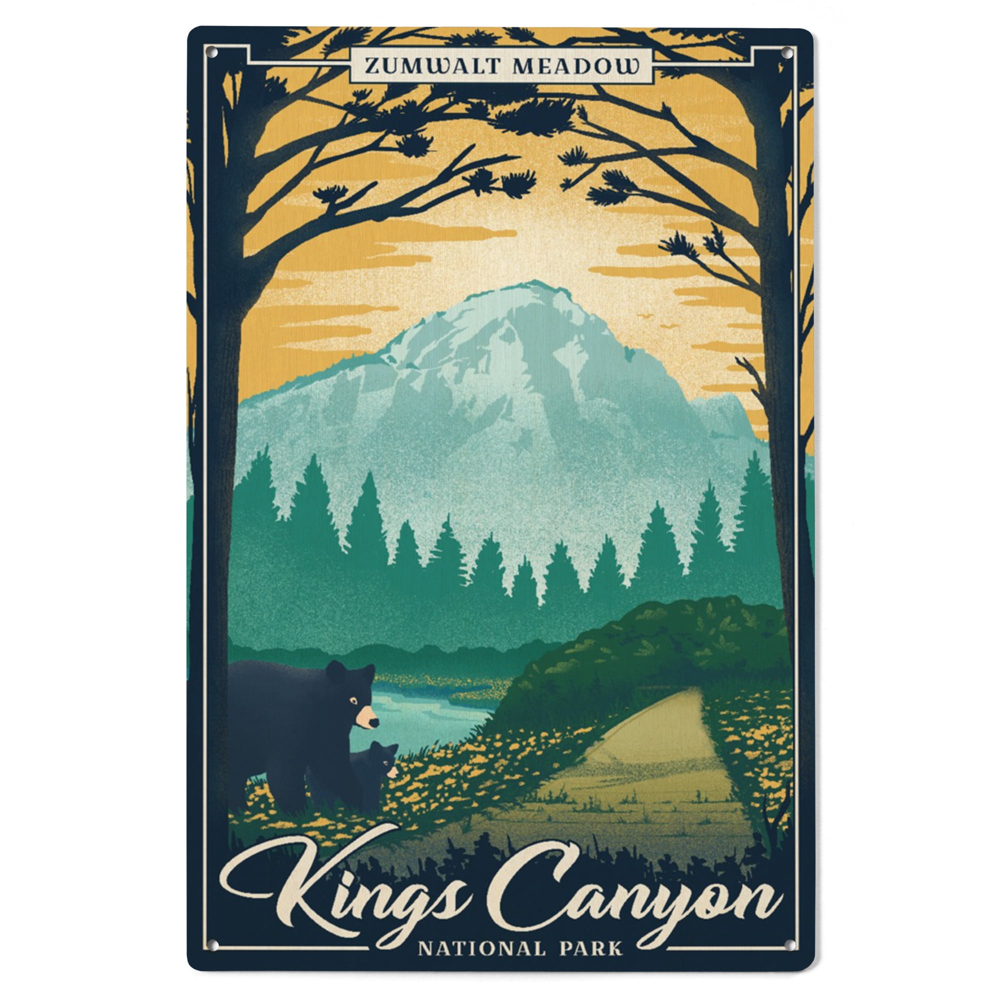 Kings Canyon National Park, California, Zumwalt Meadow, Lithograph ...