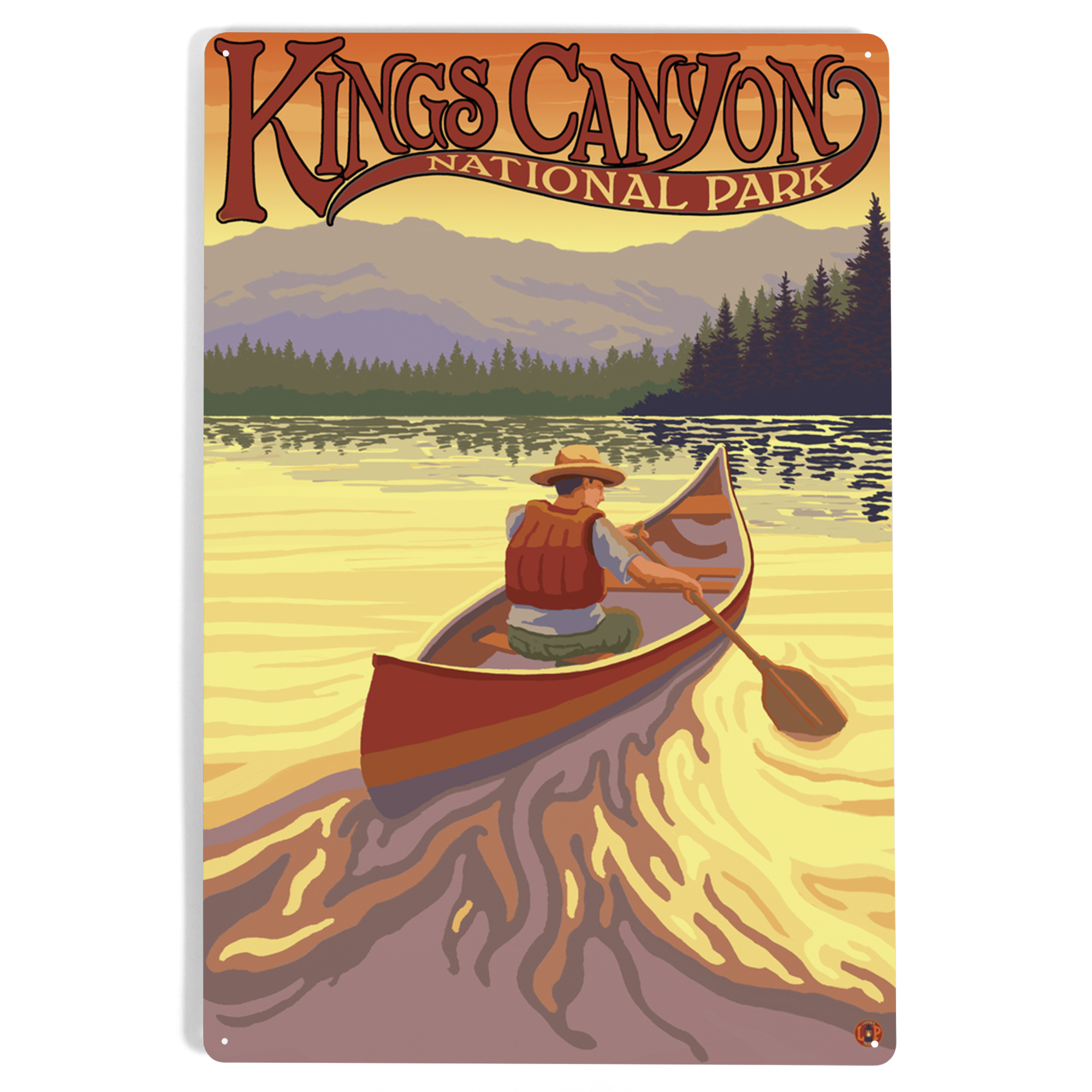 Kings Canyon National Park, Canoe Scene (12x18 Aluminum Art, Indoor ...
