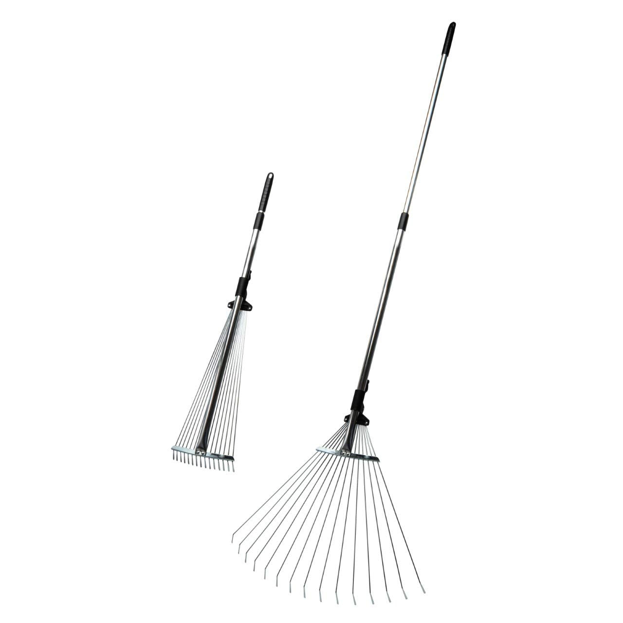 Kings County Tools Adjustable Garden & Leaf Rake | Collapsing Tines to ...