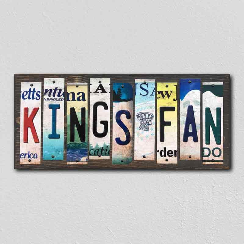 Kings Fan License Plate Tag Strips Novelty Wood Signs WS-382 8" x ...