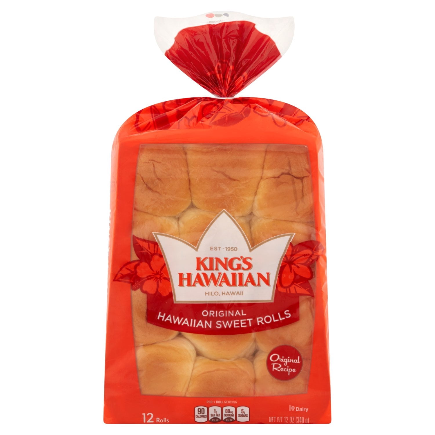 Kings Hawaiian Rolls Hawaiian Sweet 12 Count - Walmart.com