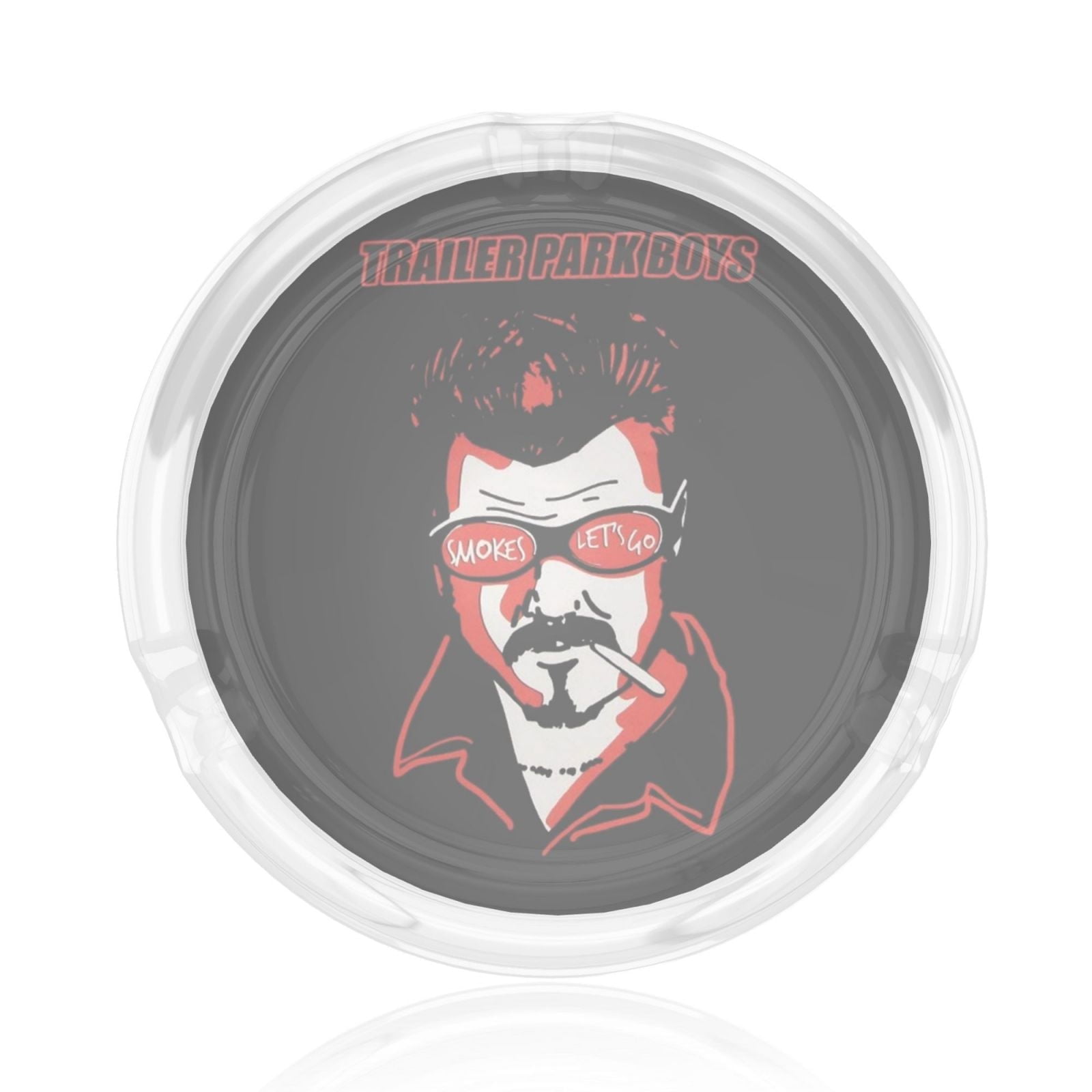Kings Road Merch Trailer Park Boys Ricky Smokes Round Glass Ashtray 3d ...