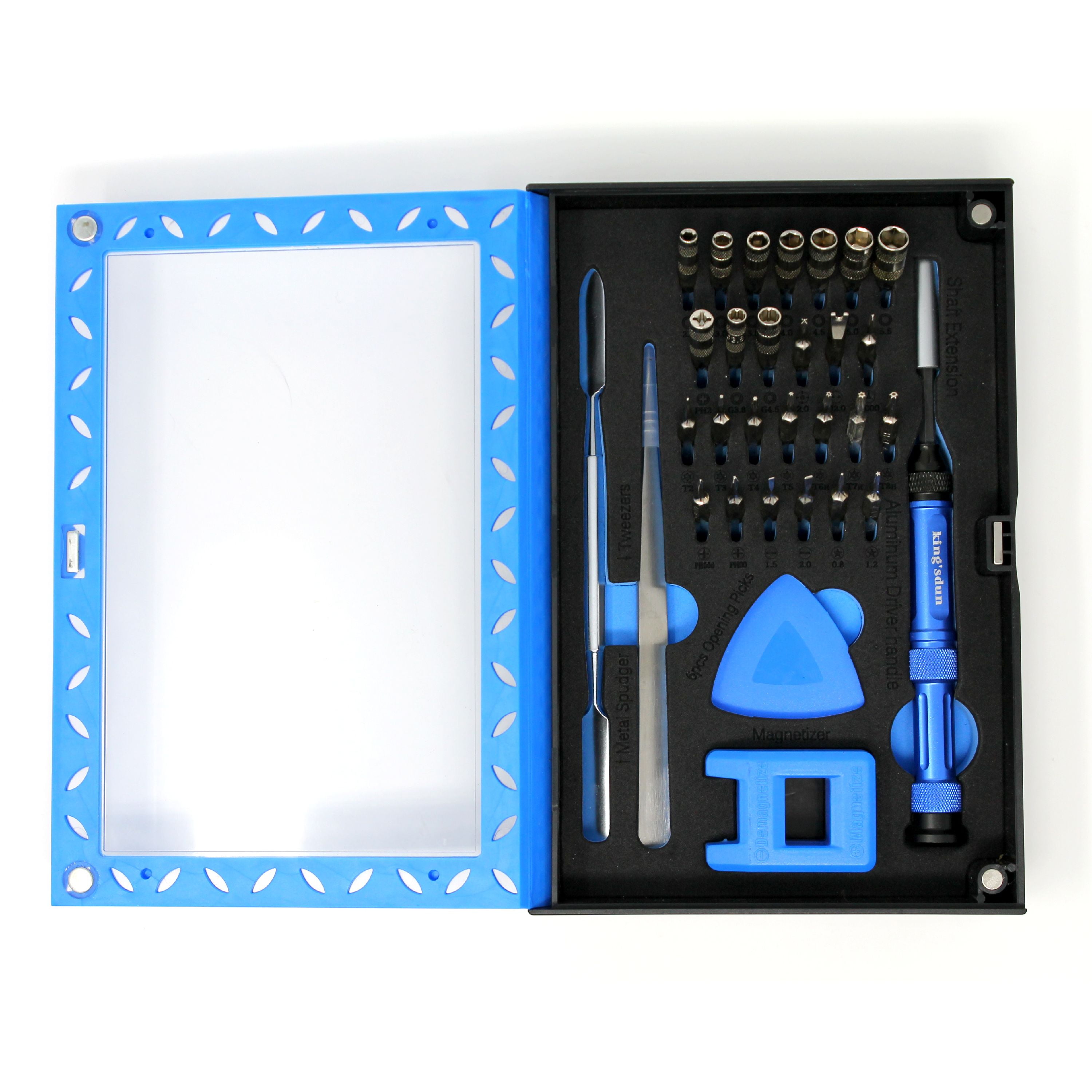 Kingsdun 37 in 1 Precision Screwdriver Set with Magnetizer, Opening Pry ...