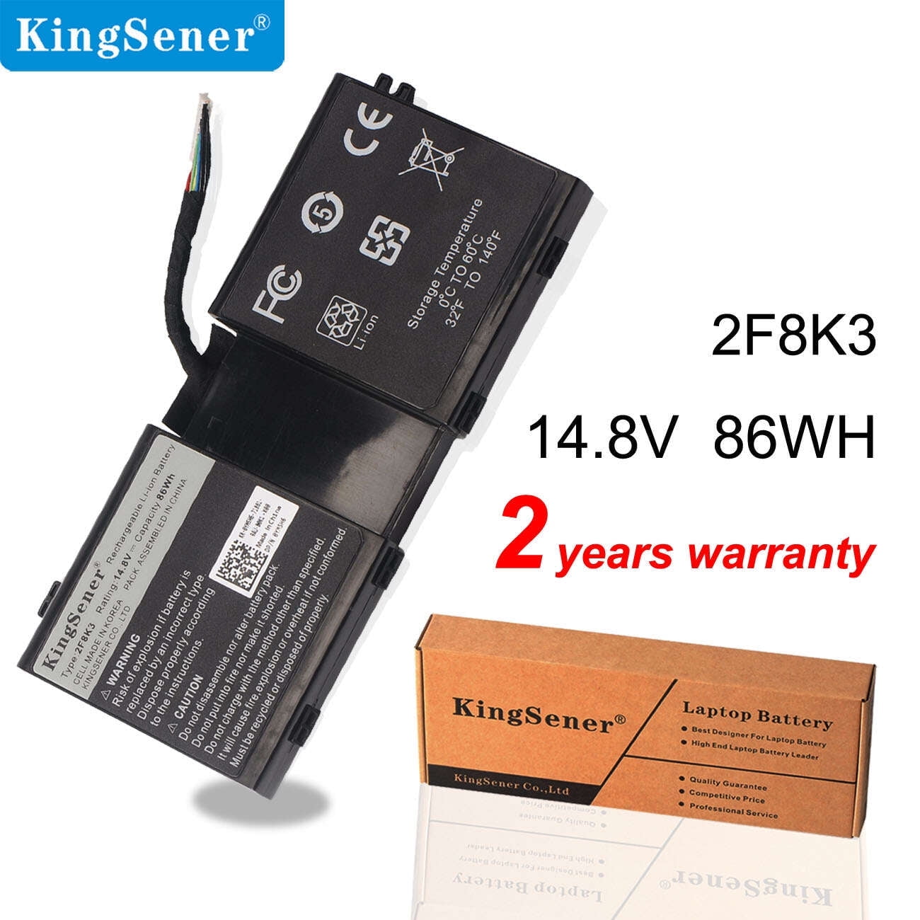 Kingsener 2F8K3 Lqptop Battery for Dell Alienware 17 R1 17X M17X-R5 18 ...