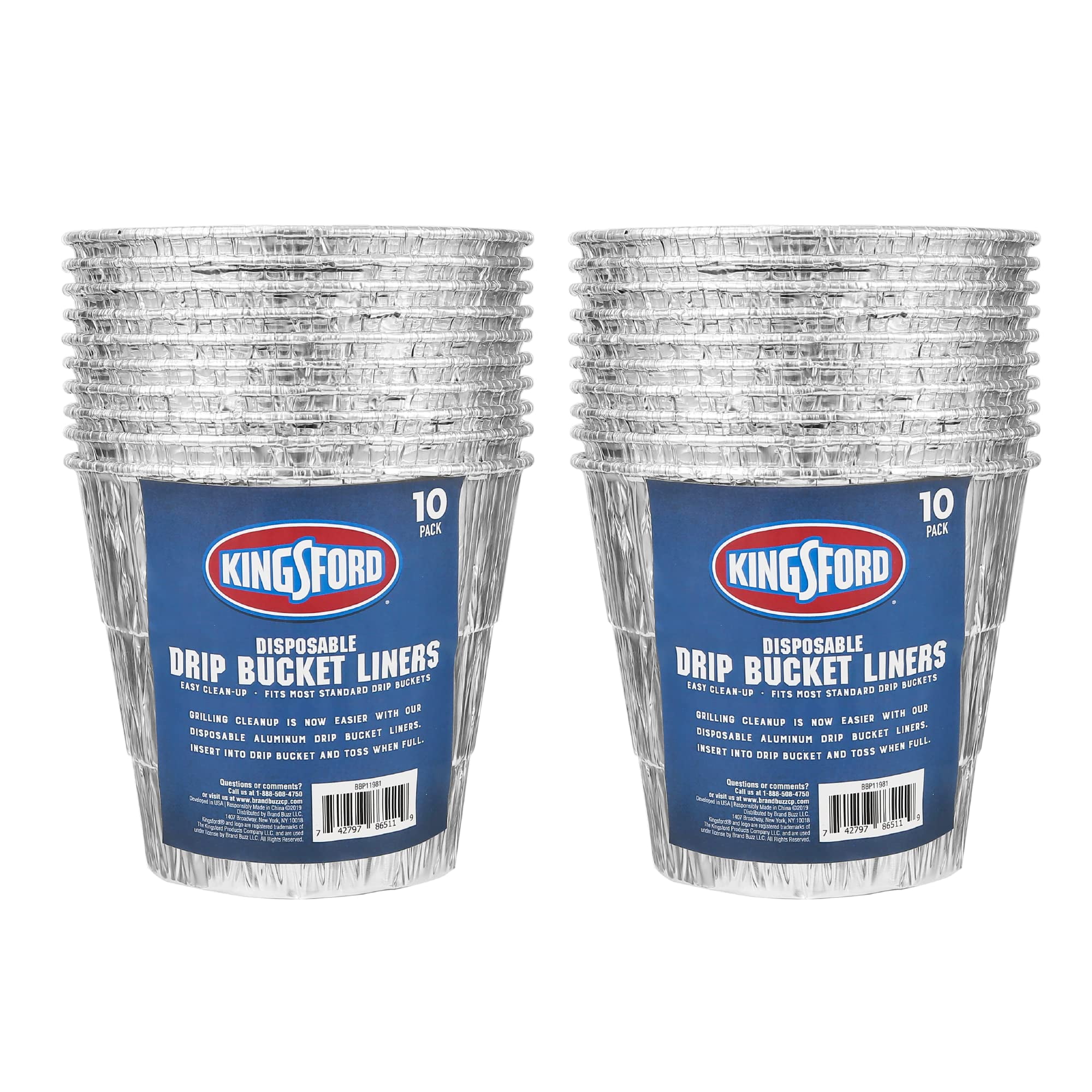 Kingsford Disposable Drip Bucket Liners, 10 Count | Aluminum BBQ and ...