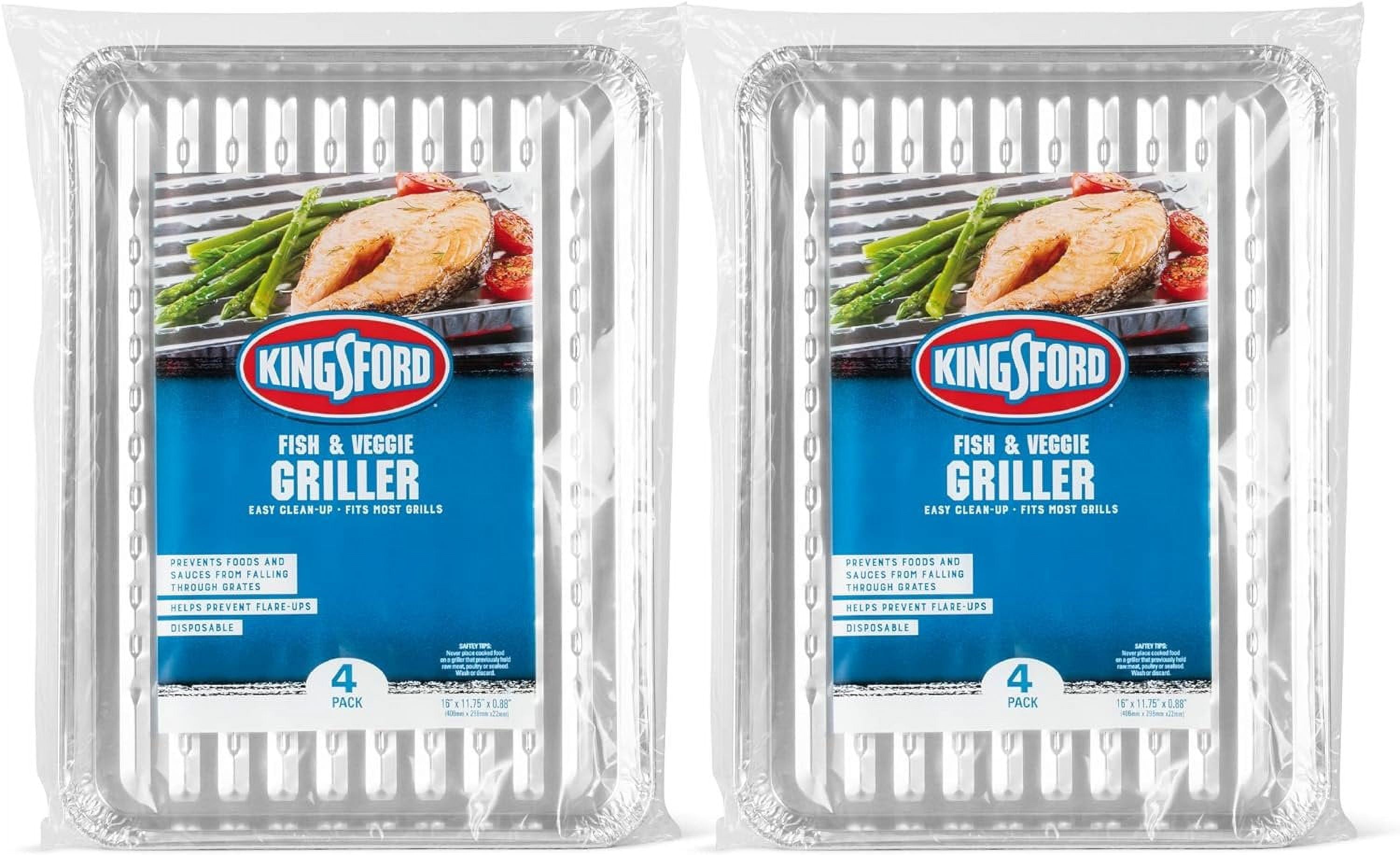 Kingsford Heavy Duty Fish and Veggie Aluminum Grill Liners, 8 Count ...