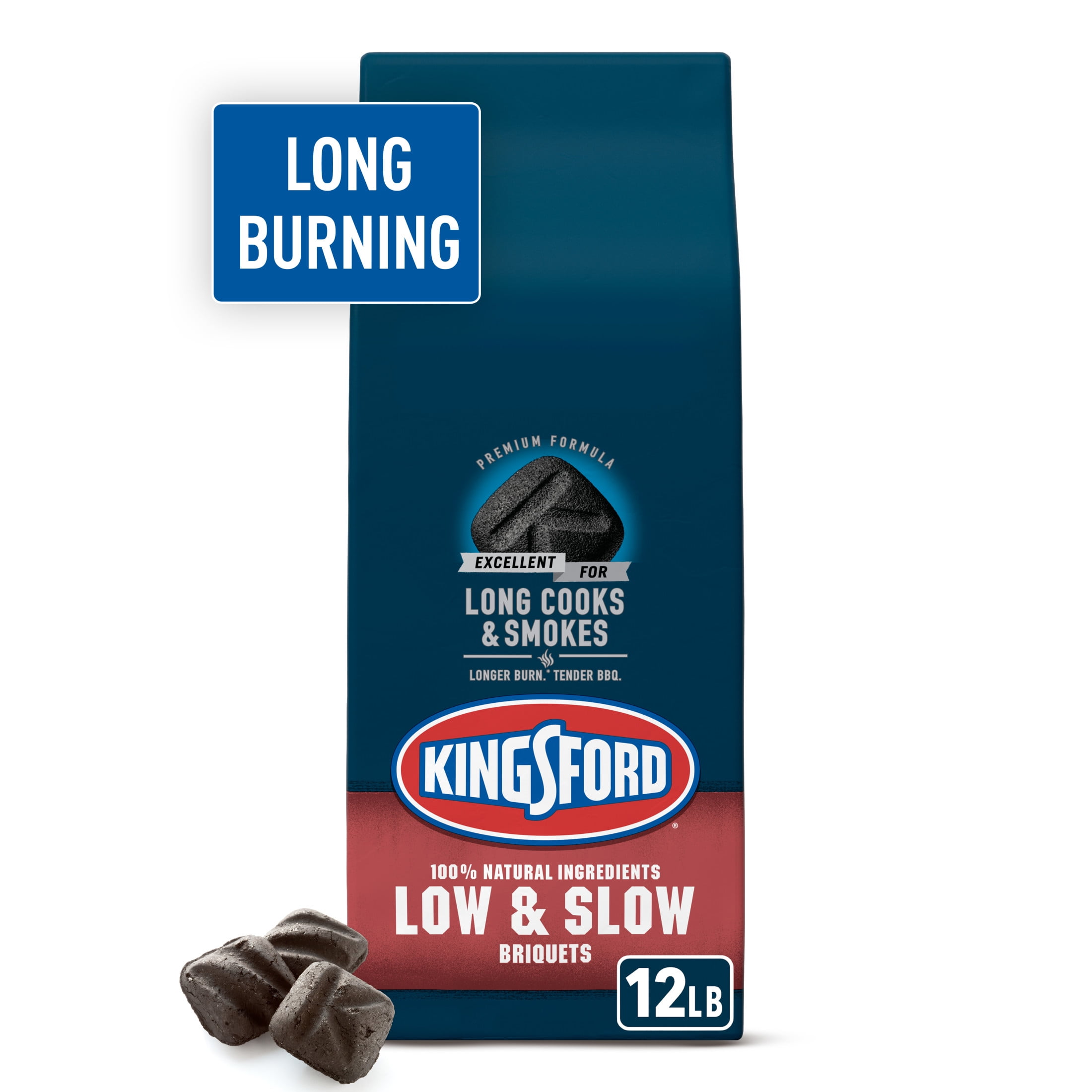 Kingsford Low and Slow BBQ Grilling Charcoal Briquettes, 12lb Bag for ...